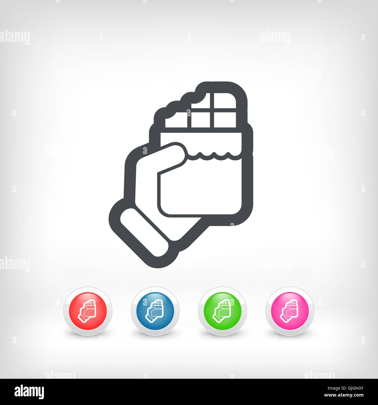 Hand hold chocolate bar Stock Vector Images - Alamy