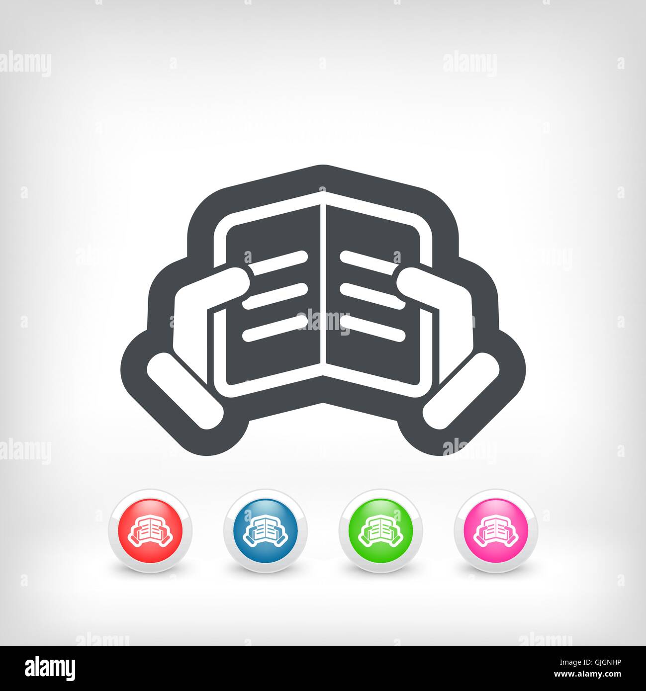 Text reading icon Stock Vector Image & Art - Alamy