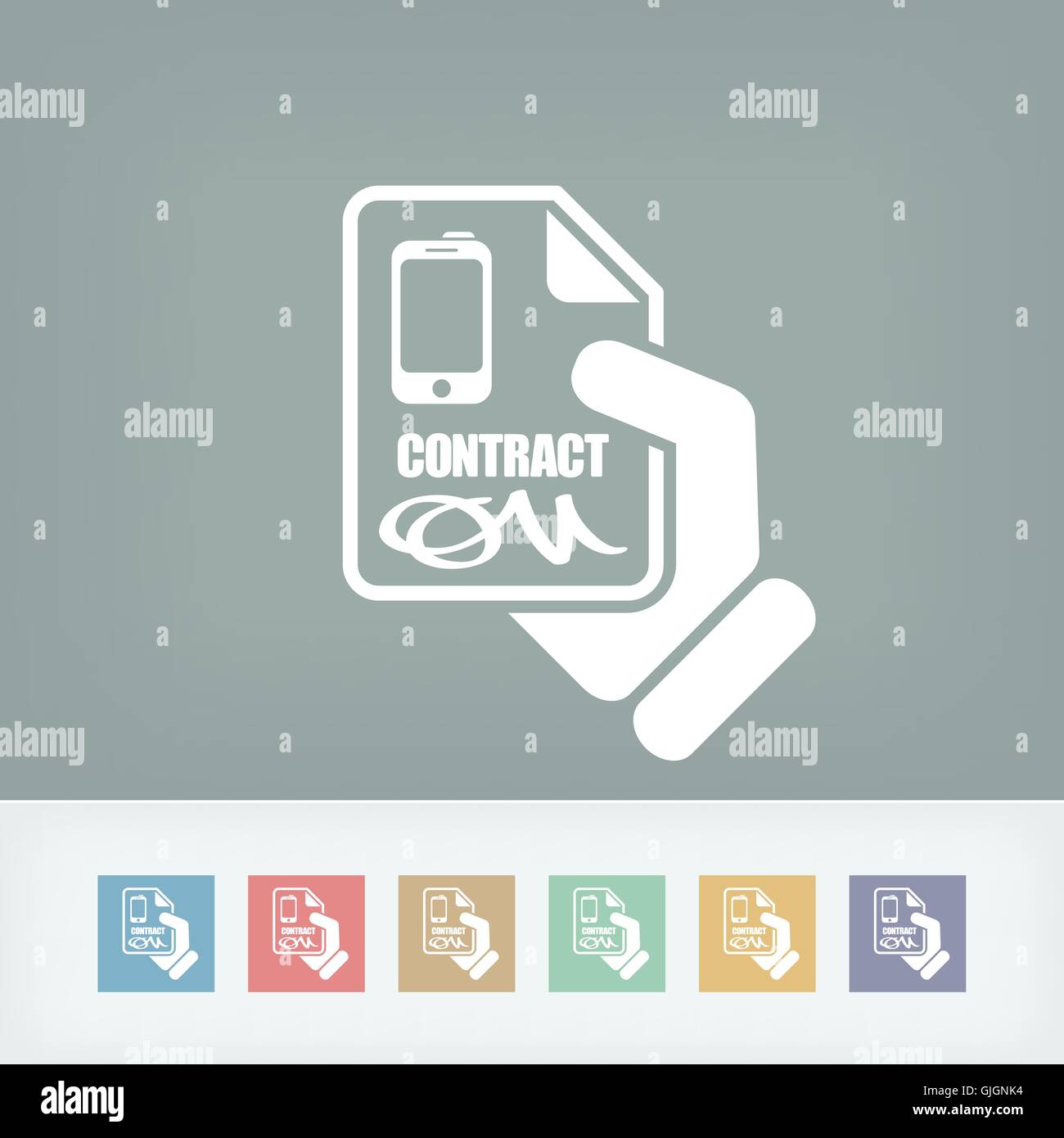 Smartphone contract icon Stock Vector Image & Art - Alamy