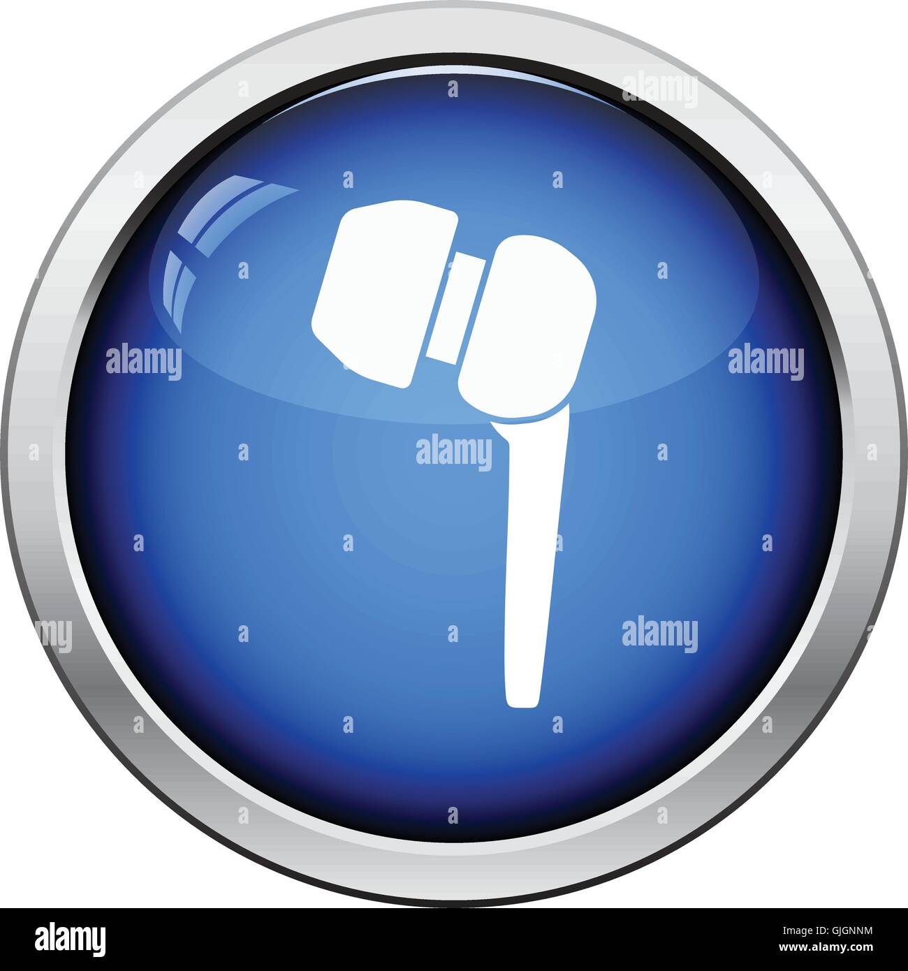Headset icon. Glossy button design. Vector illustration Stock Vector ...