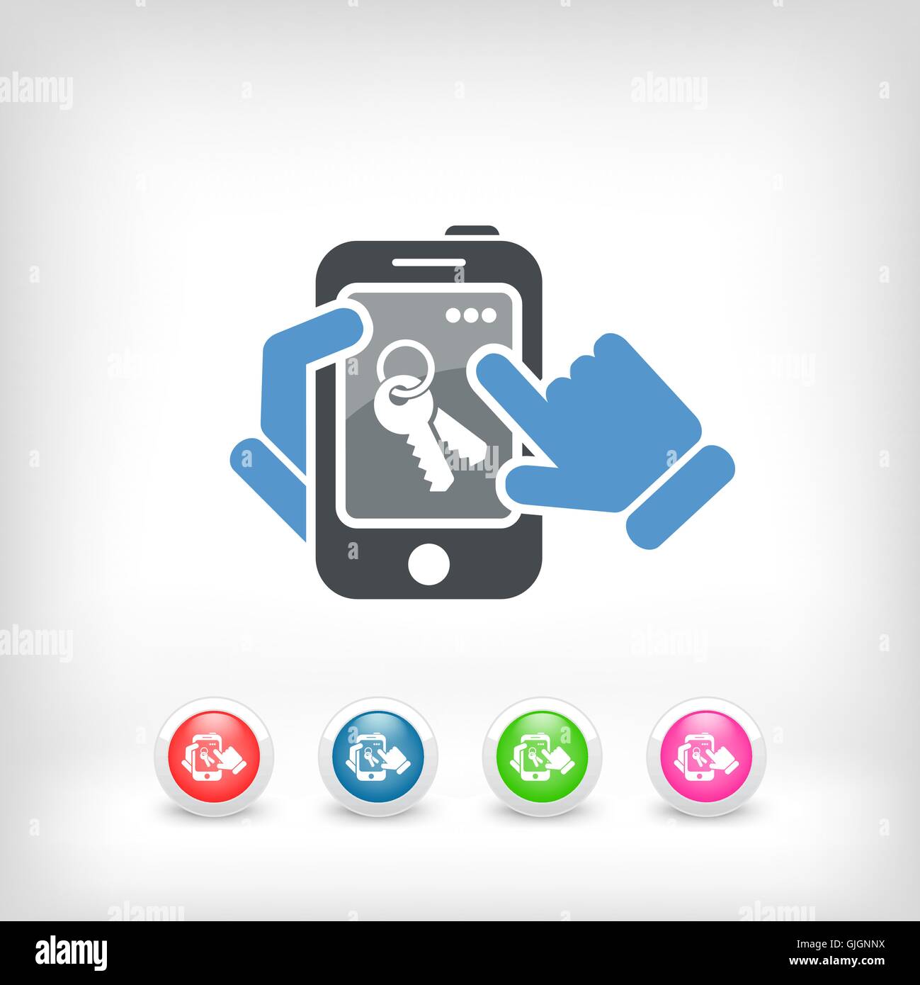 Smartphone icon. Key access Stock Vector Image & Art - Alamy