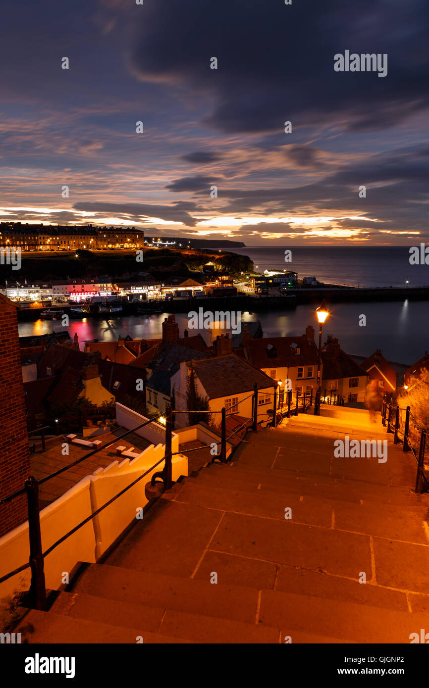 The 199 steps of whitby at sunset hi-res stock photography and images ...