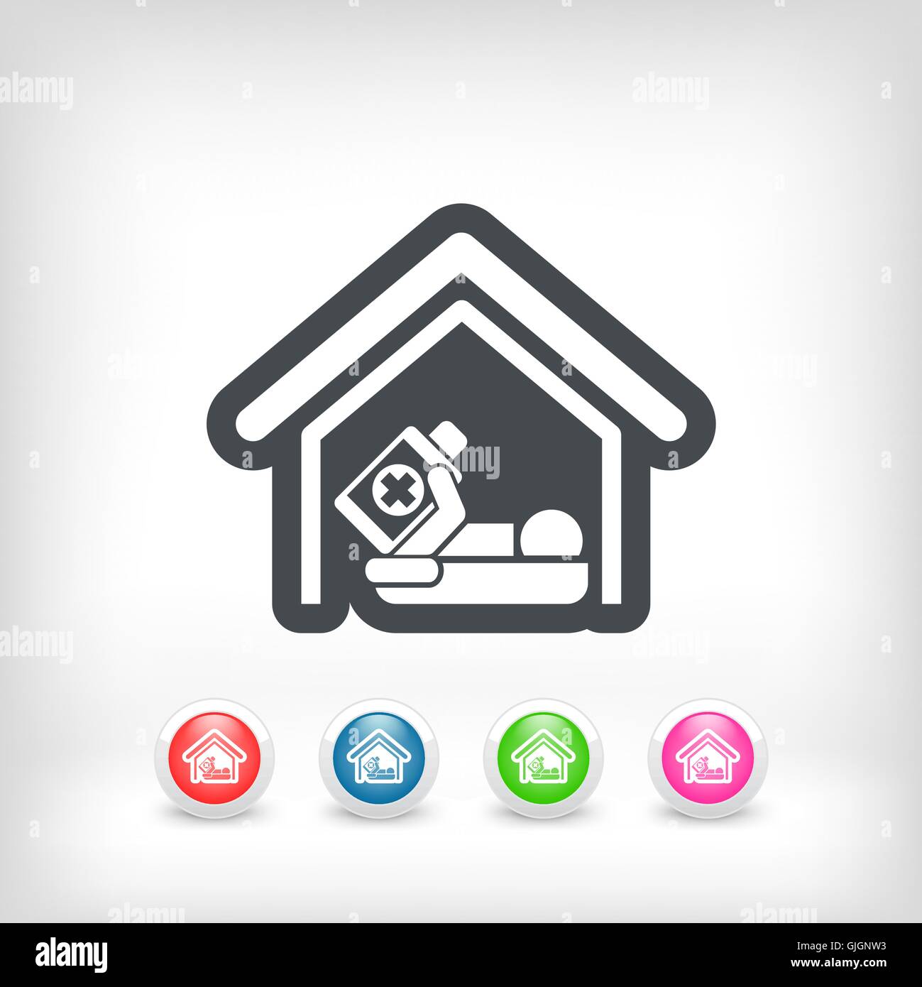 Hospitalization icon hi-res stock photography and images - Alamy