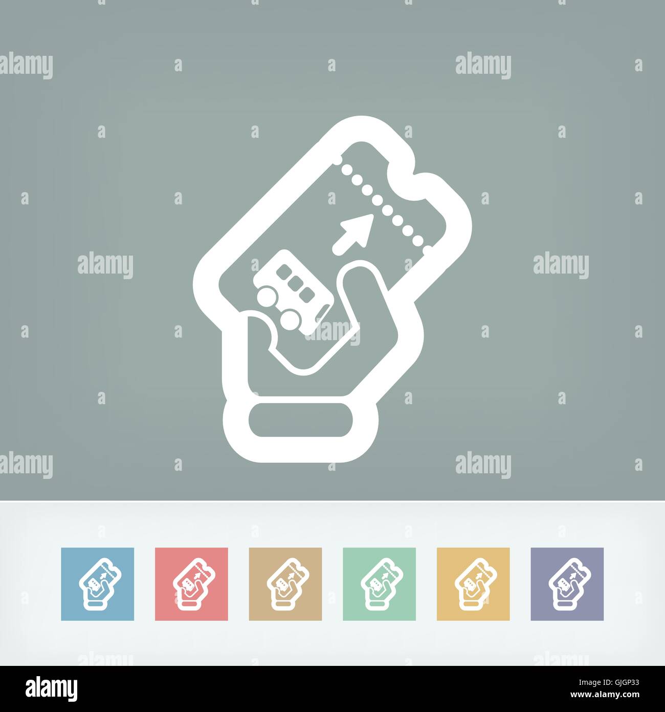 Bus ticket icon Stock Vector Image & Art - Alamy