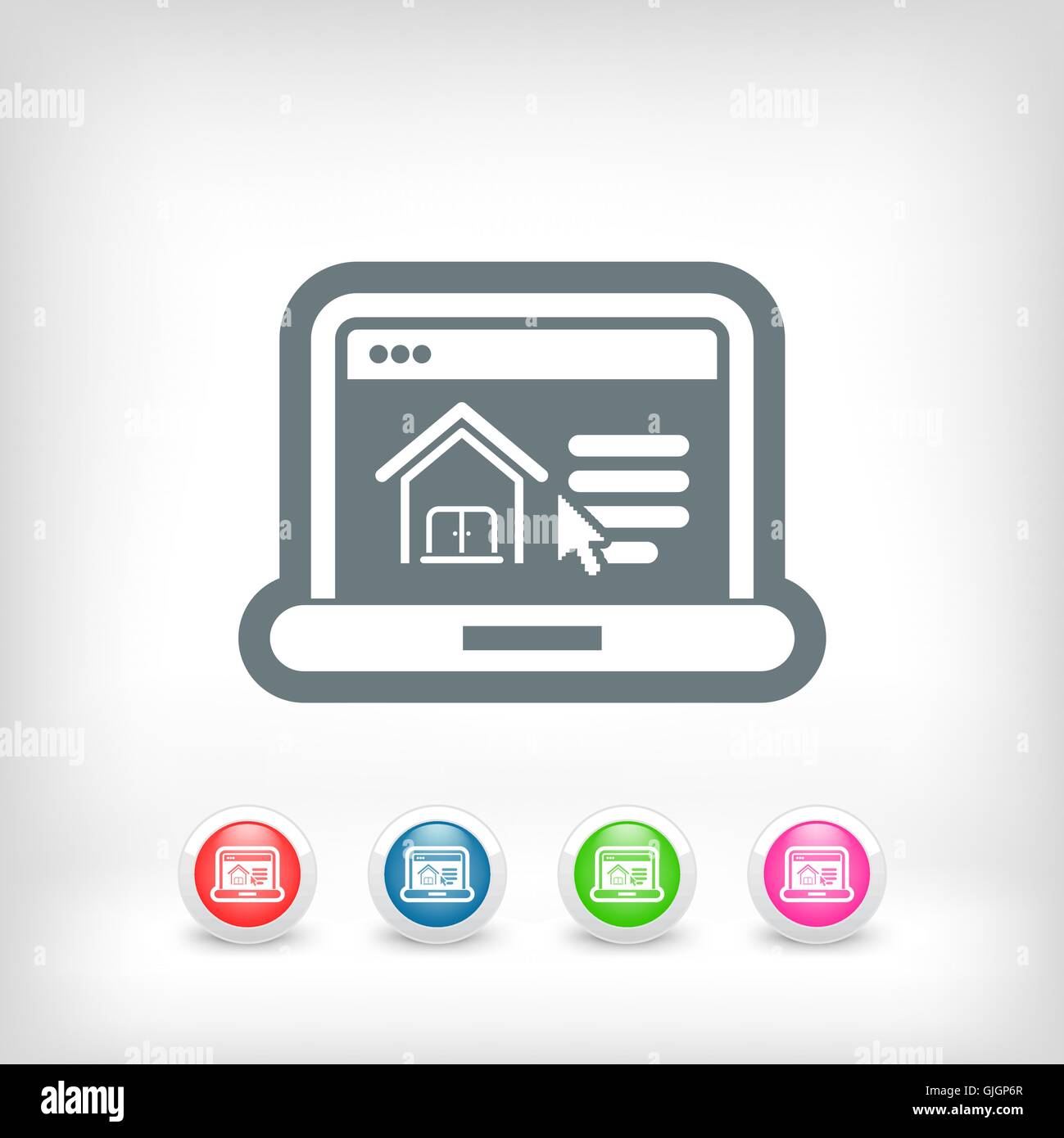 Real estate website icon Stock Vector Image & Art - Alamy