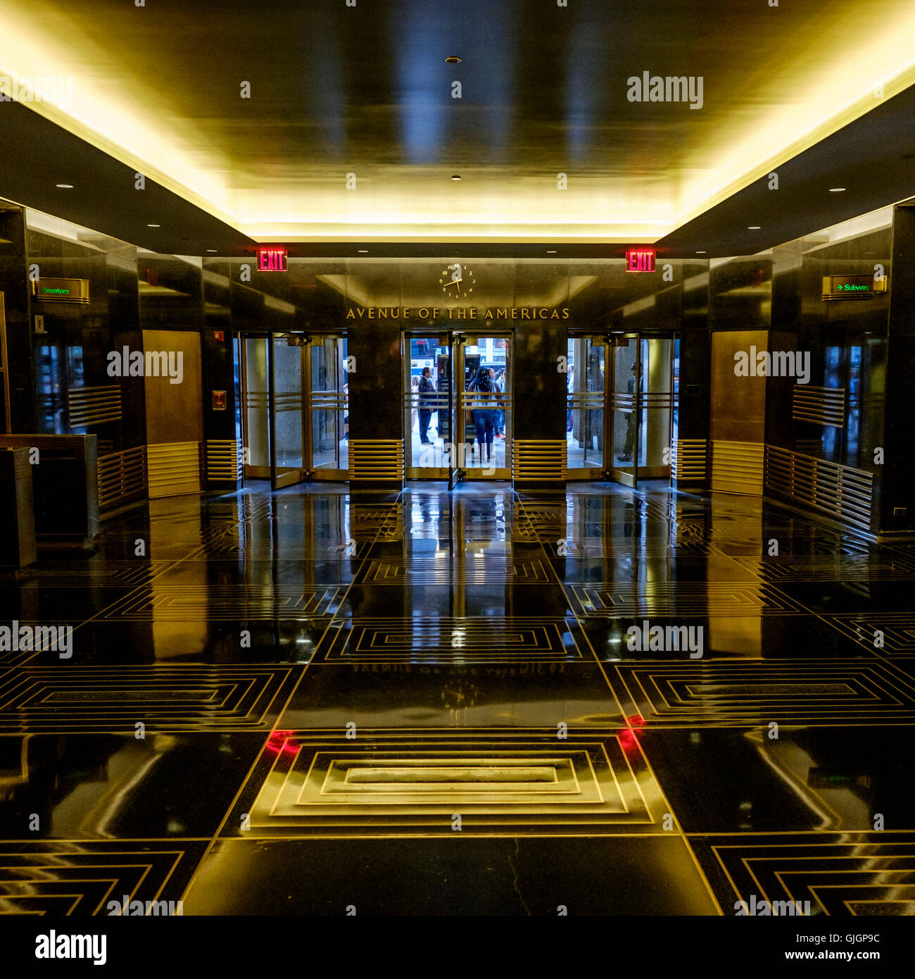 NBC Universal Foyer in the Rockafeller Building Stock Photo - Alamy