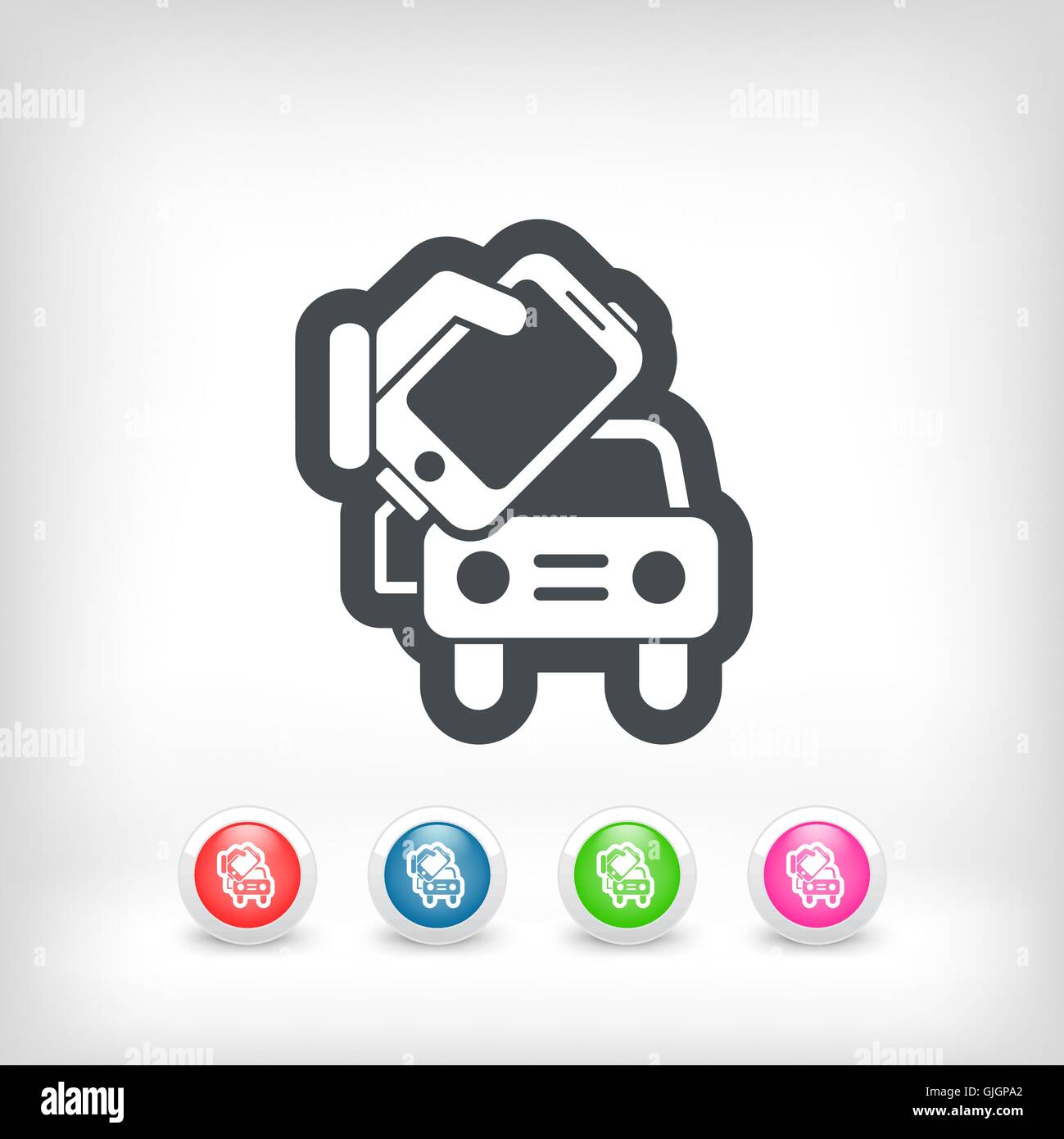 Connection of smartphone to car Stock Vector Image & Art - Alamy