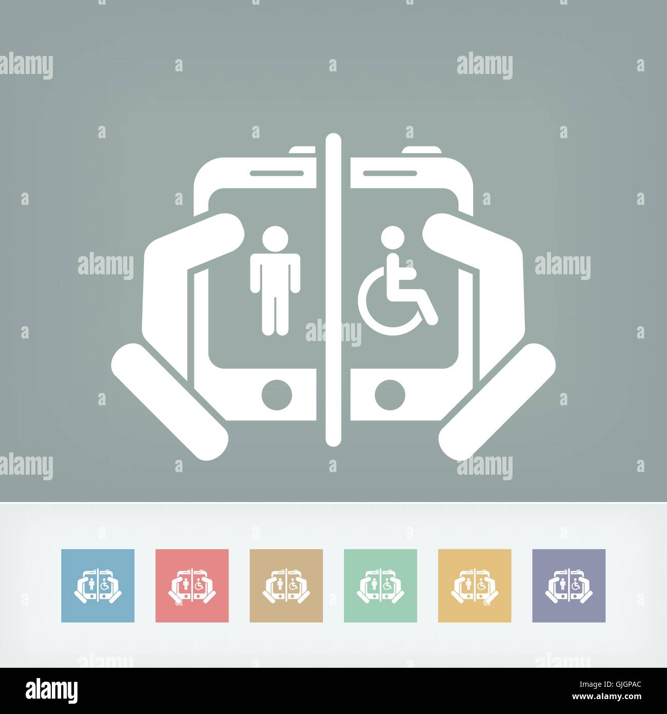 Disabled social network Stock Vector Image & Art - Alamy