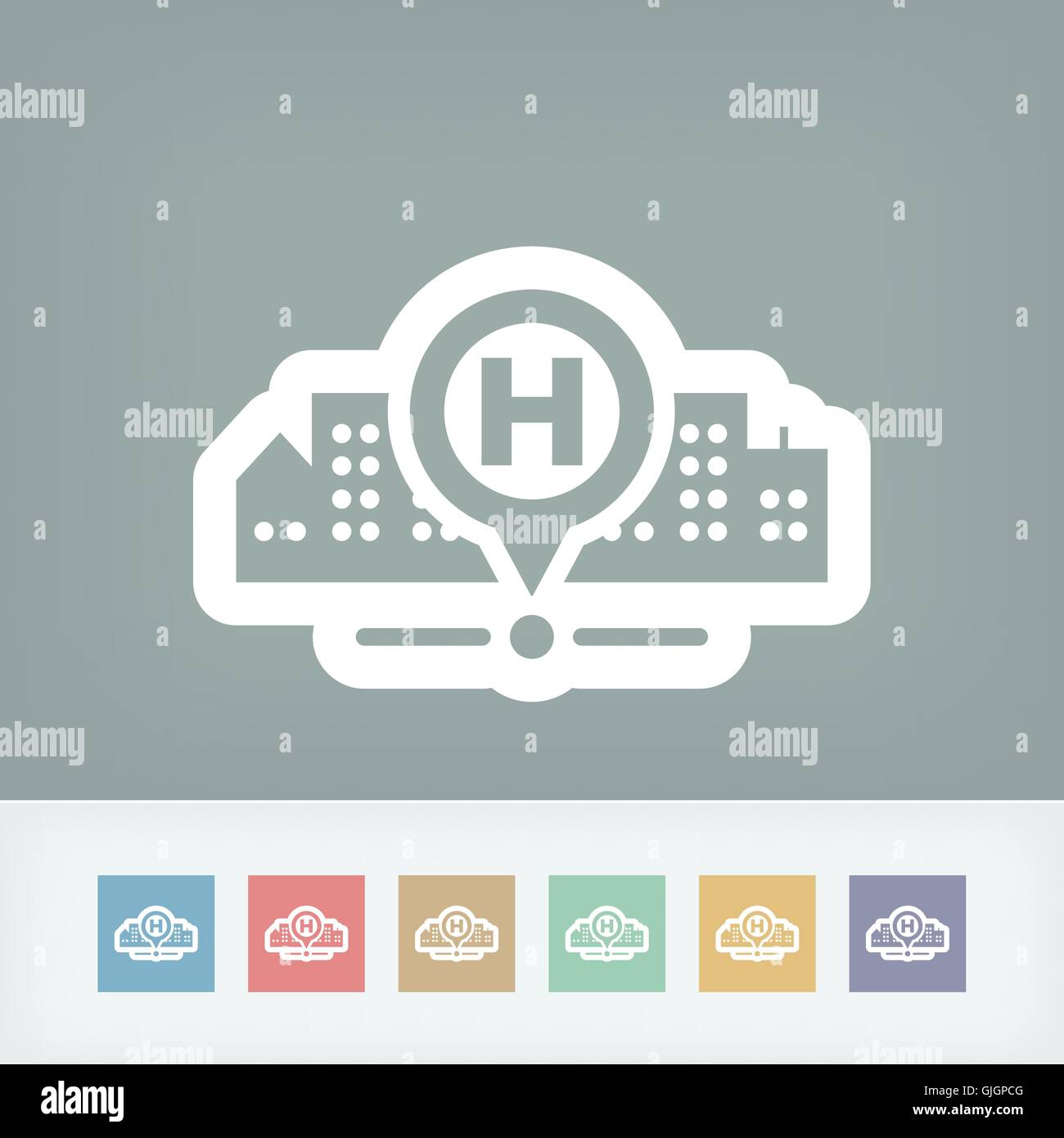 Medical location icon hi-res stock photography and images - Alamy