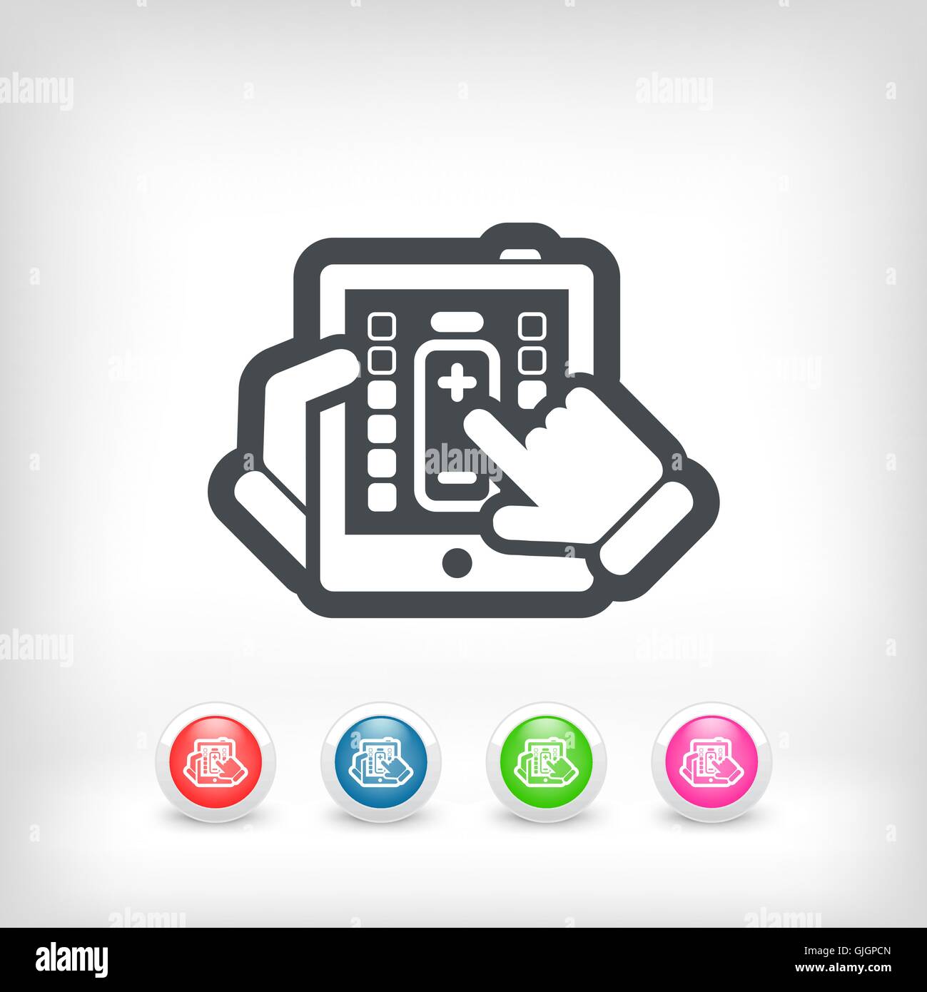 Tablet battery concept Stock Vector Image & Art - Alamy
