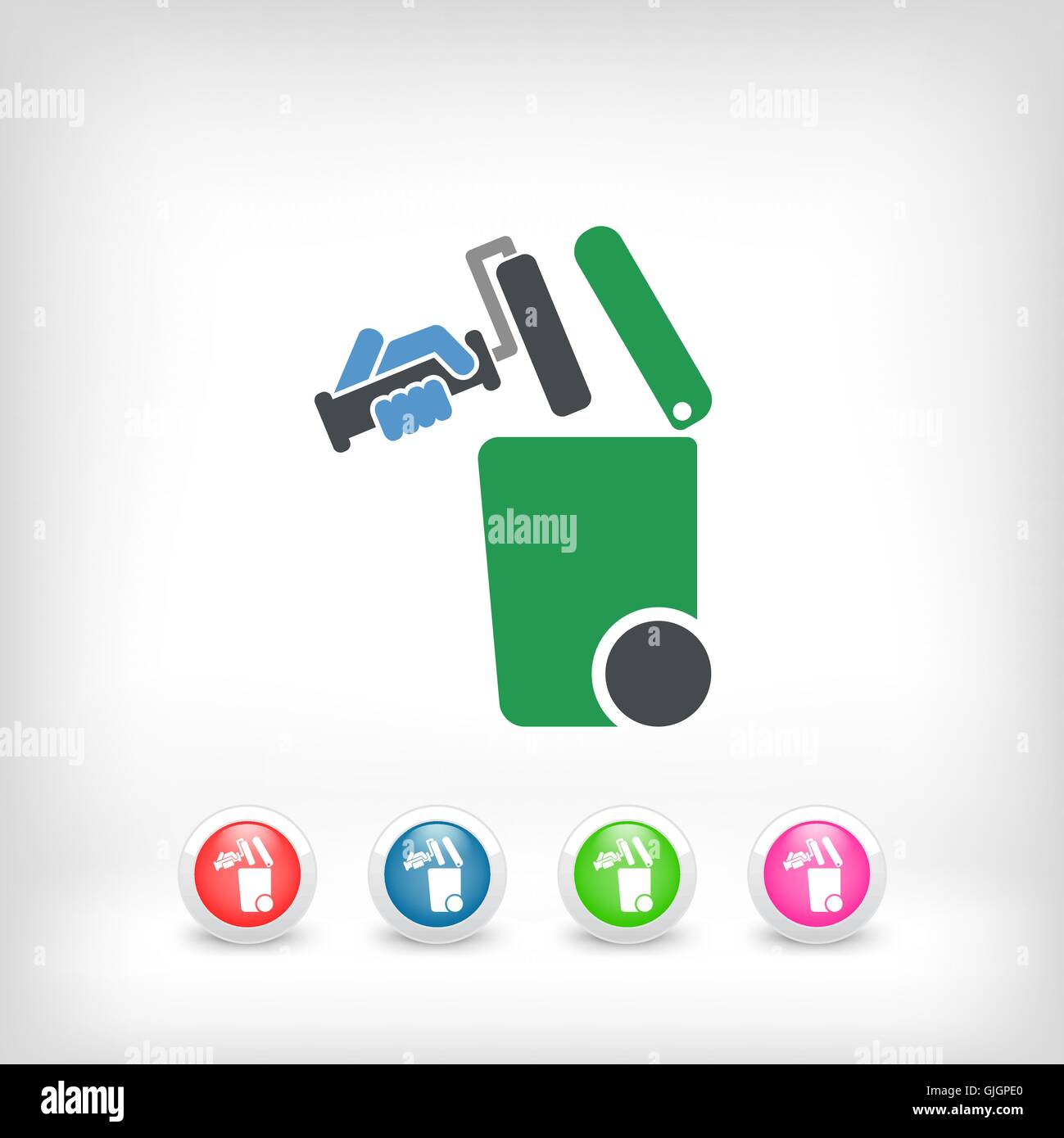 Paint bins Stock Vector Images - Alamy