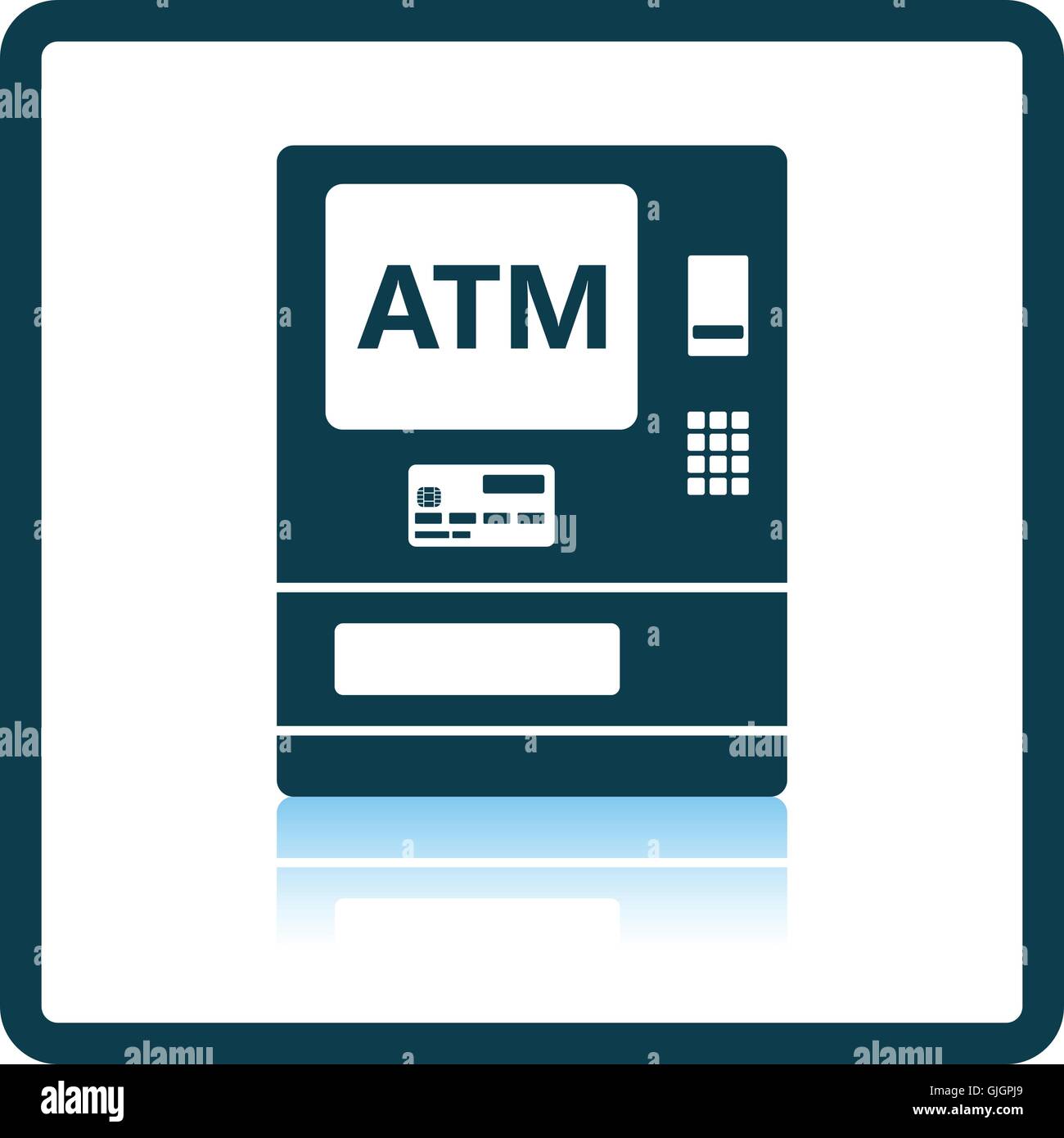 ATM icon. Shadow reflection design. Vector illustration Stock Vector ...