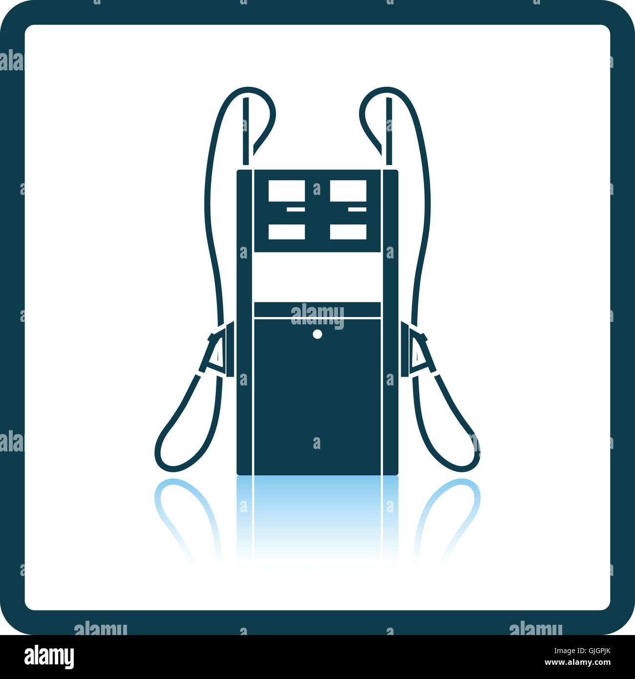 Fuel station icon. Shadow reflection design. Vector illustration Stock ...