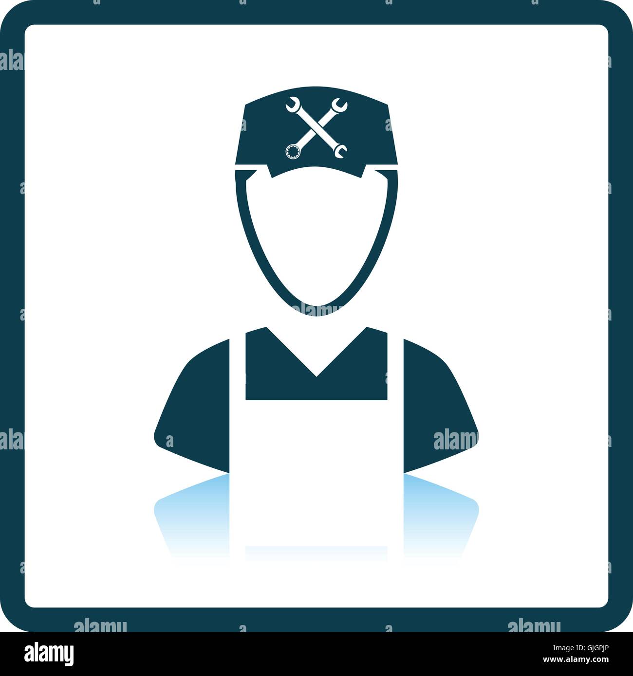 Car mechanic icon. Shadow reflection design. Vector illustration Stock ...