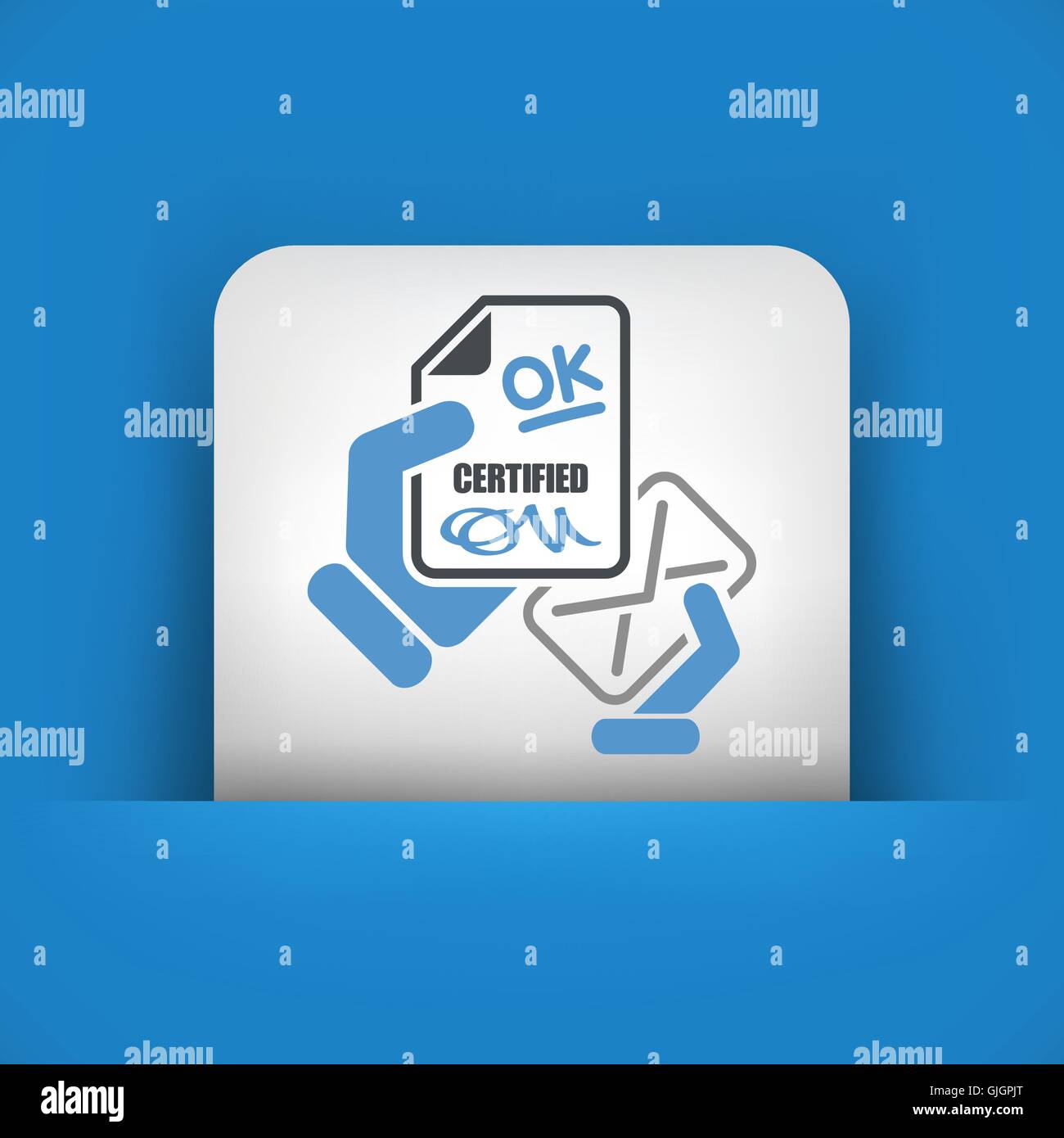 Mail with certification document Stock Vector Image & Art - Alamy
