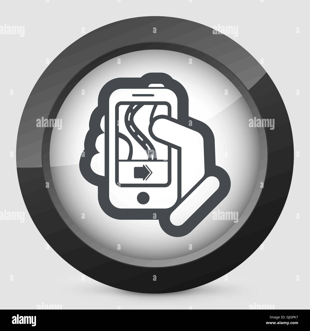 Road navigator smartphone Stock Vector Image & Art - Alamy