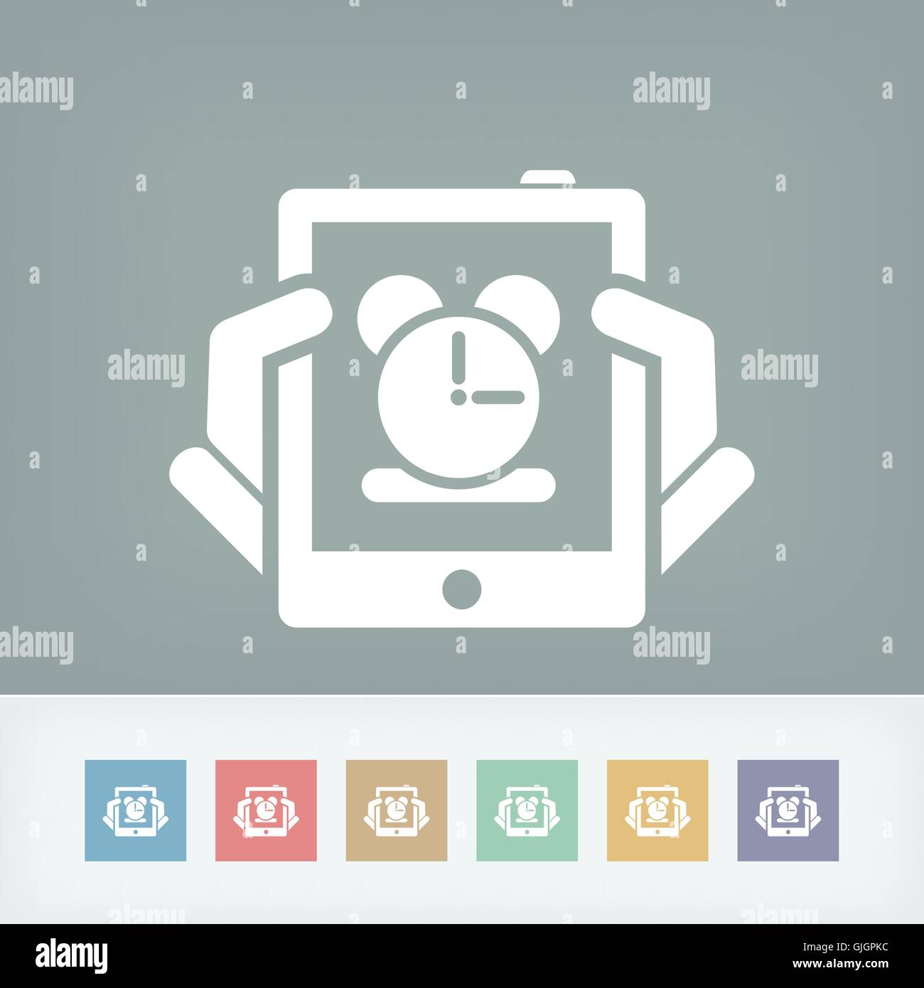 Tablet clock icon Stock Vector Image & Art - Alamy