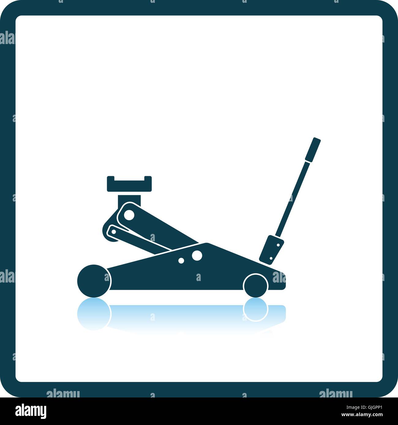 Hydraulic jack icon. Shadow reflection design. Vector illustration ...