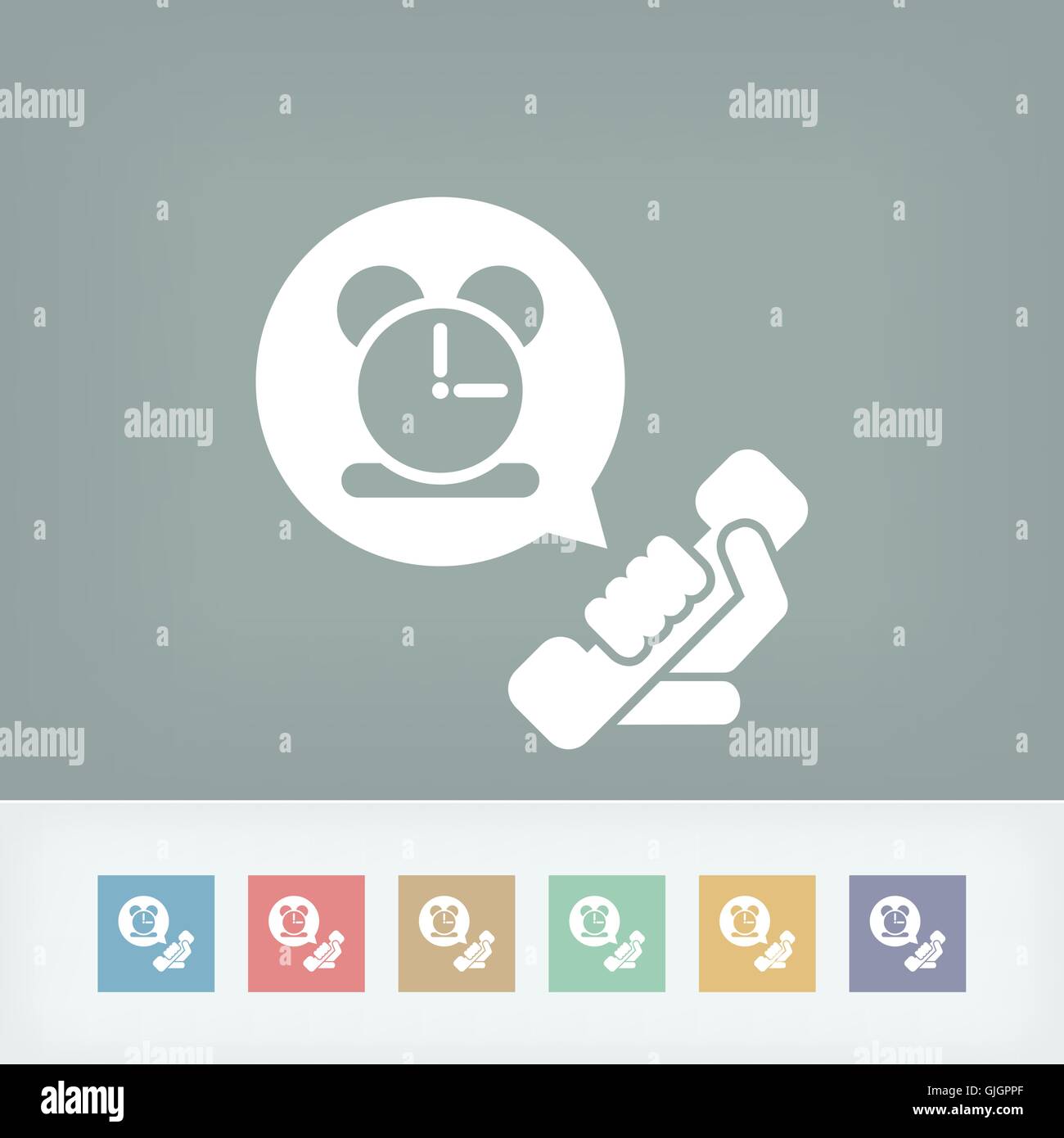 Clock phone icon Stock Vector Image & Art - Alamy