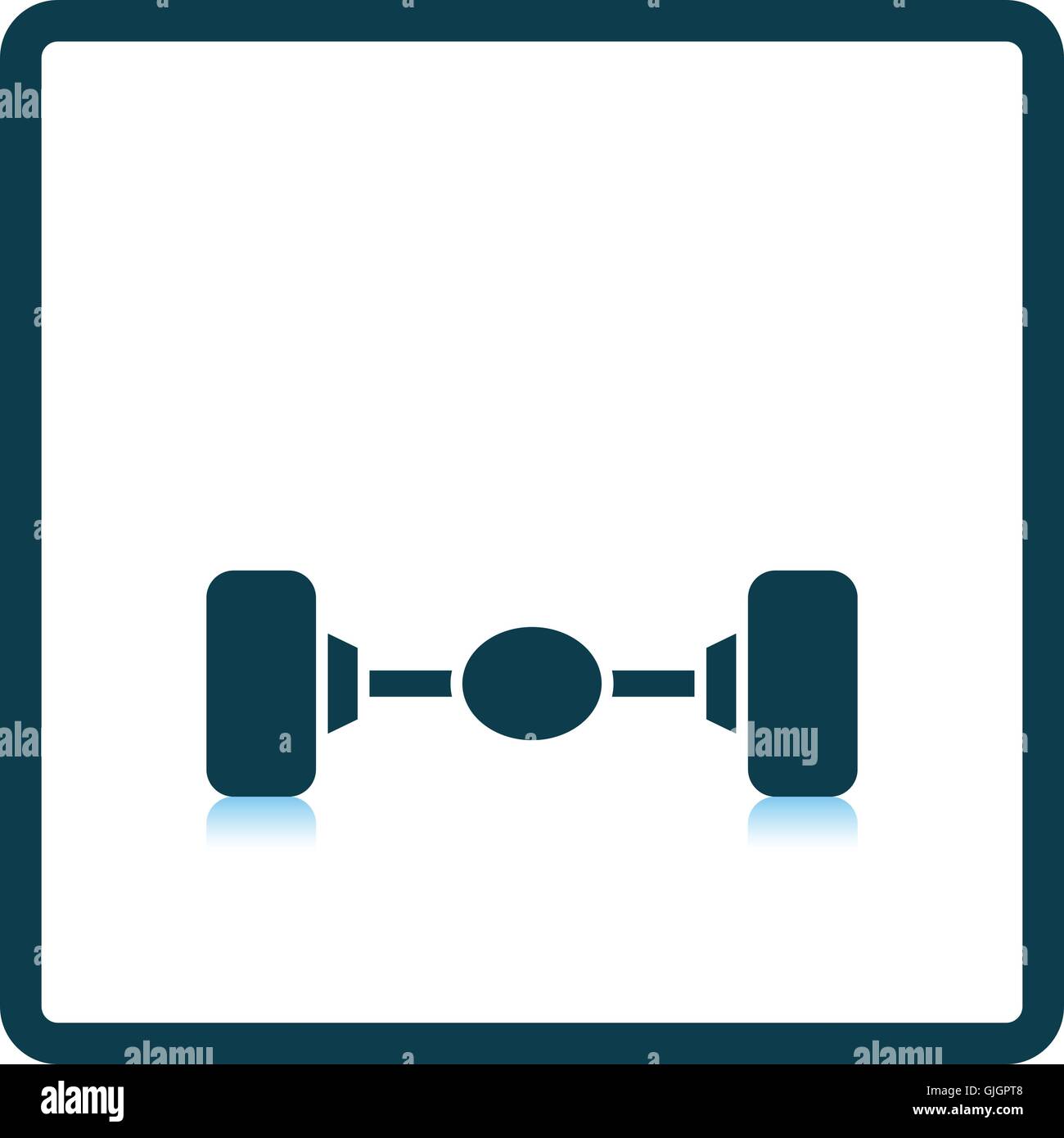 Car rear axle icon. Shadow reflection design. Vector illustration Stock ...