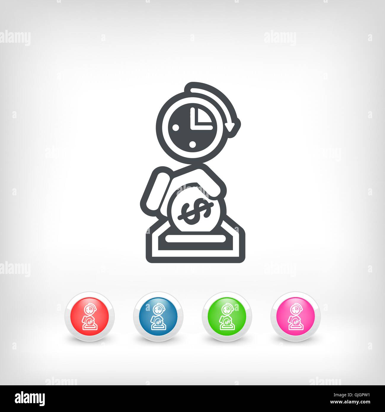 Money time icon Stock Vector Image & Art - Alamy