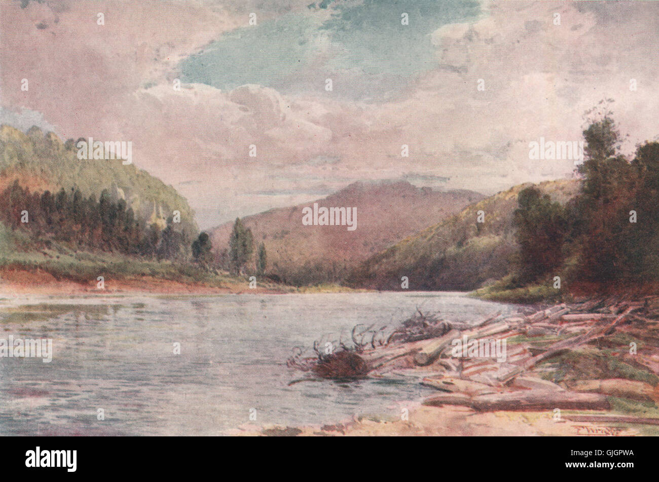 'Buller and Inangahua Rivers' by Frank Wright. New Zealand, antique ...