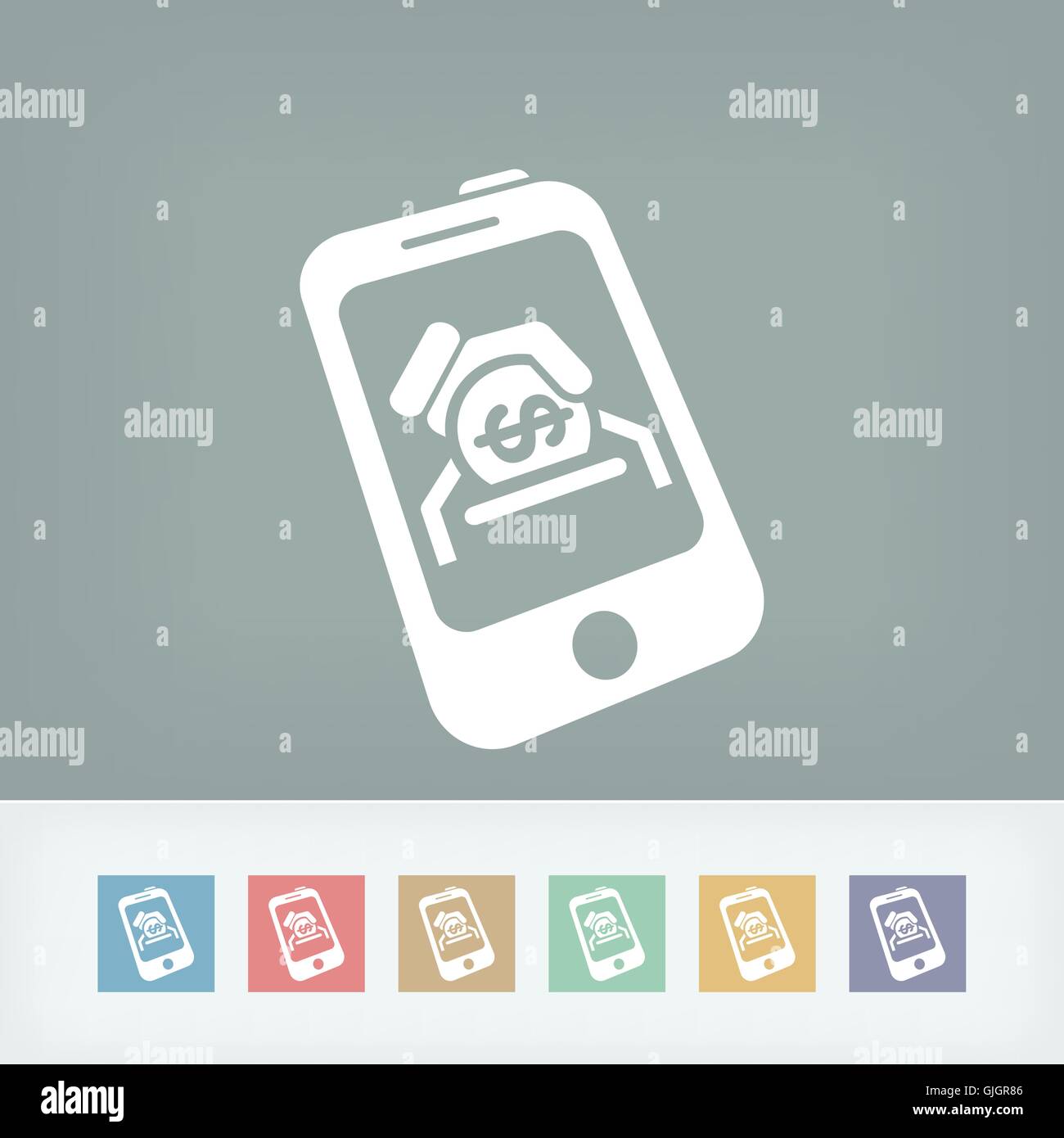 Mobile bank icon Stock Vector Image & Art - Alamy