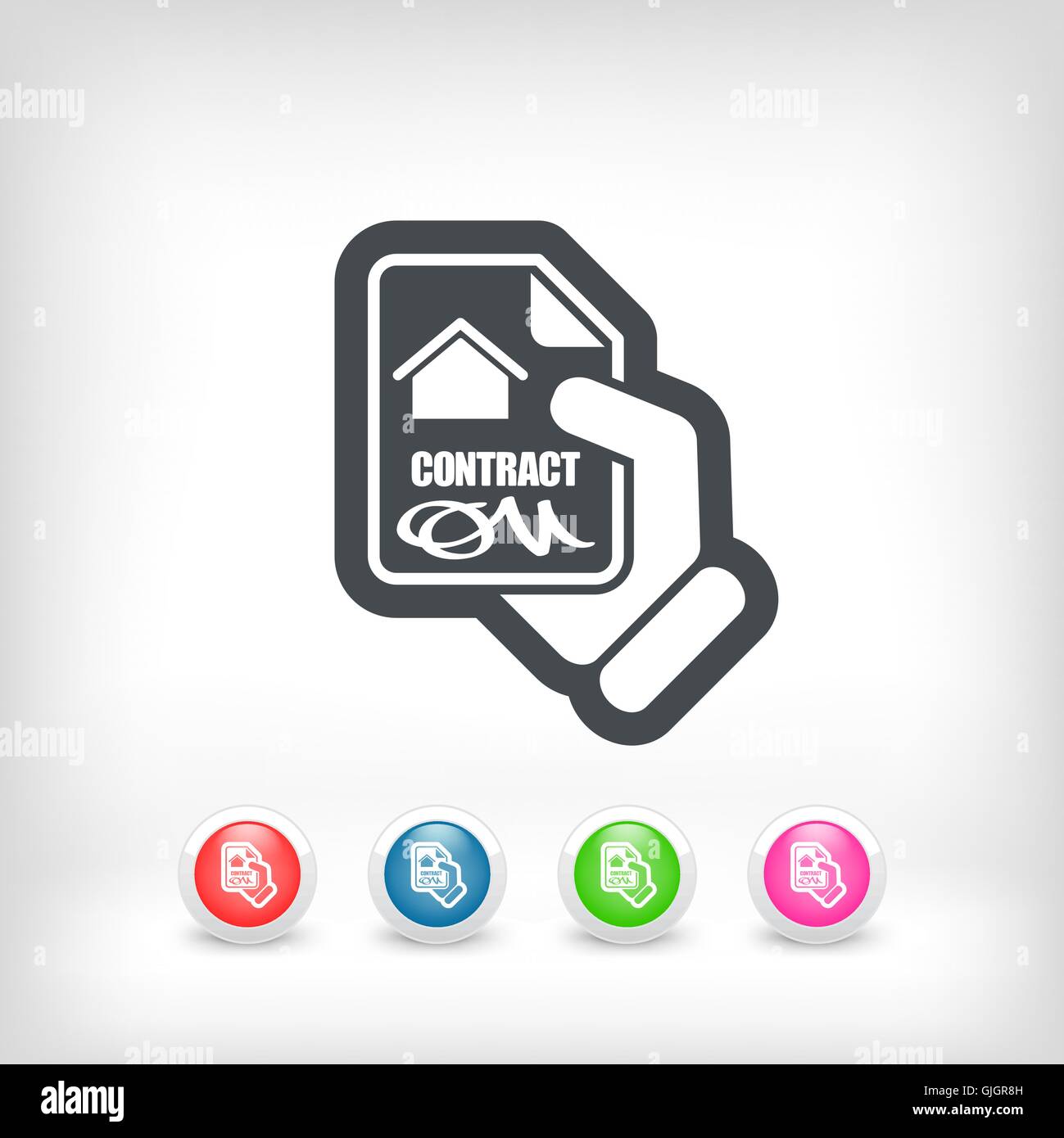House contract icon Stock Vector Image & Art - Alamy