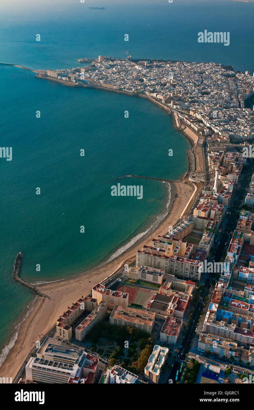 Aerial view, Cadiz, Region of Andalusia, Spain, Europe Stock Photo - Alamy