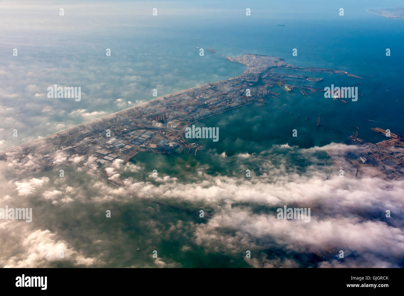 Aerial view, Cadiz, Region of Andalusia, Spain, Europe Stock Photo - Alamy