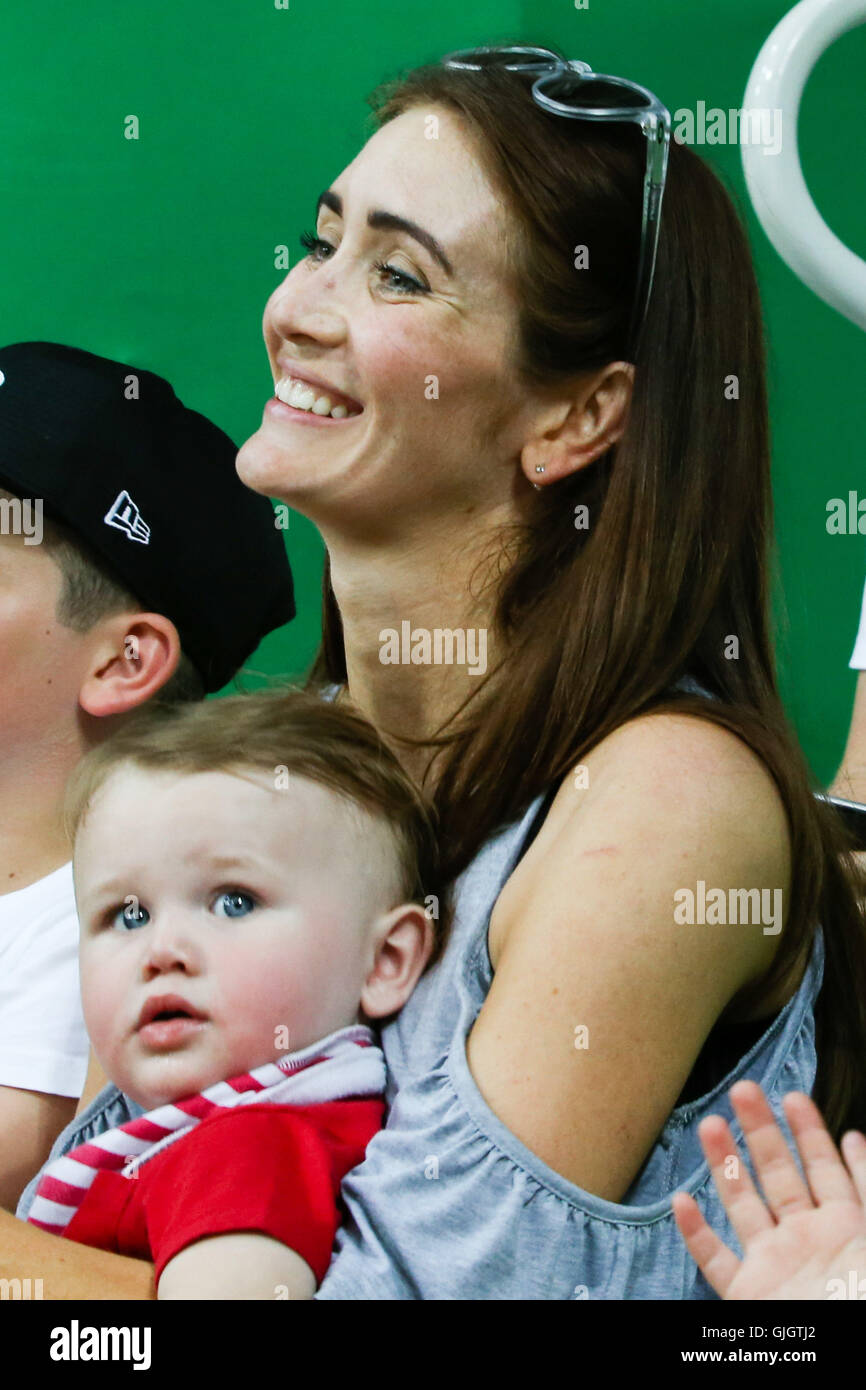 Rio de Janeiro, Brazil. 15th August, 2016. Peta Todd, wife of Mark ...