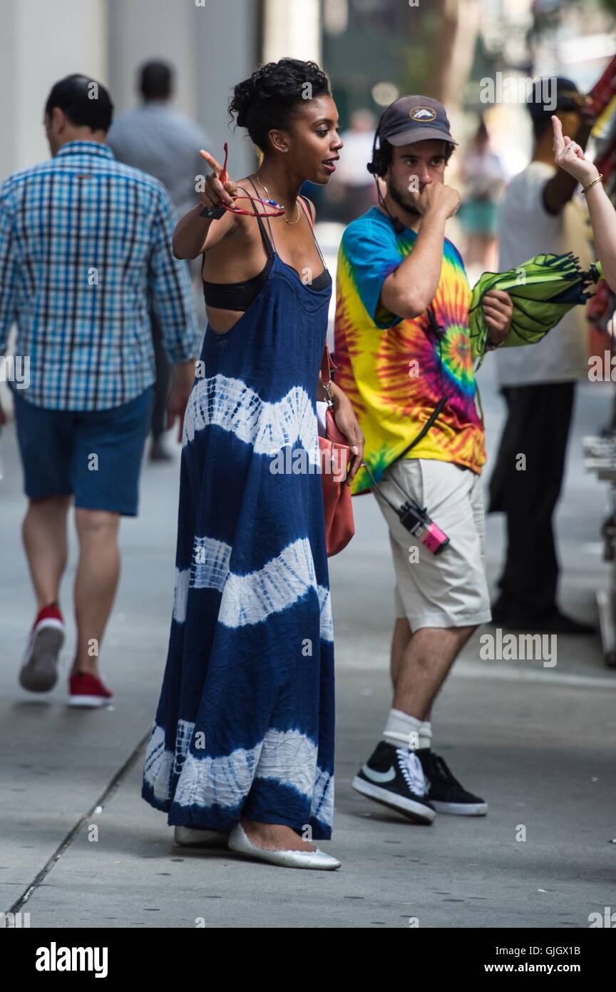 New York, NY, USA. 16th Aug, 2016. Condola Rashad on location for ...