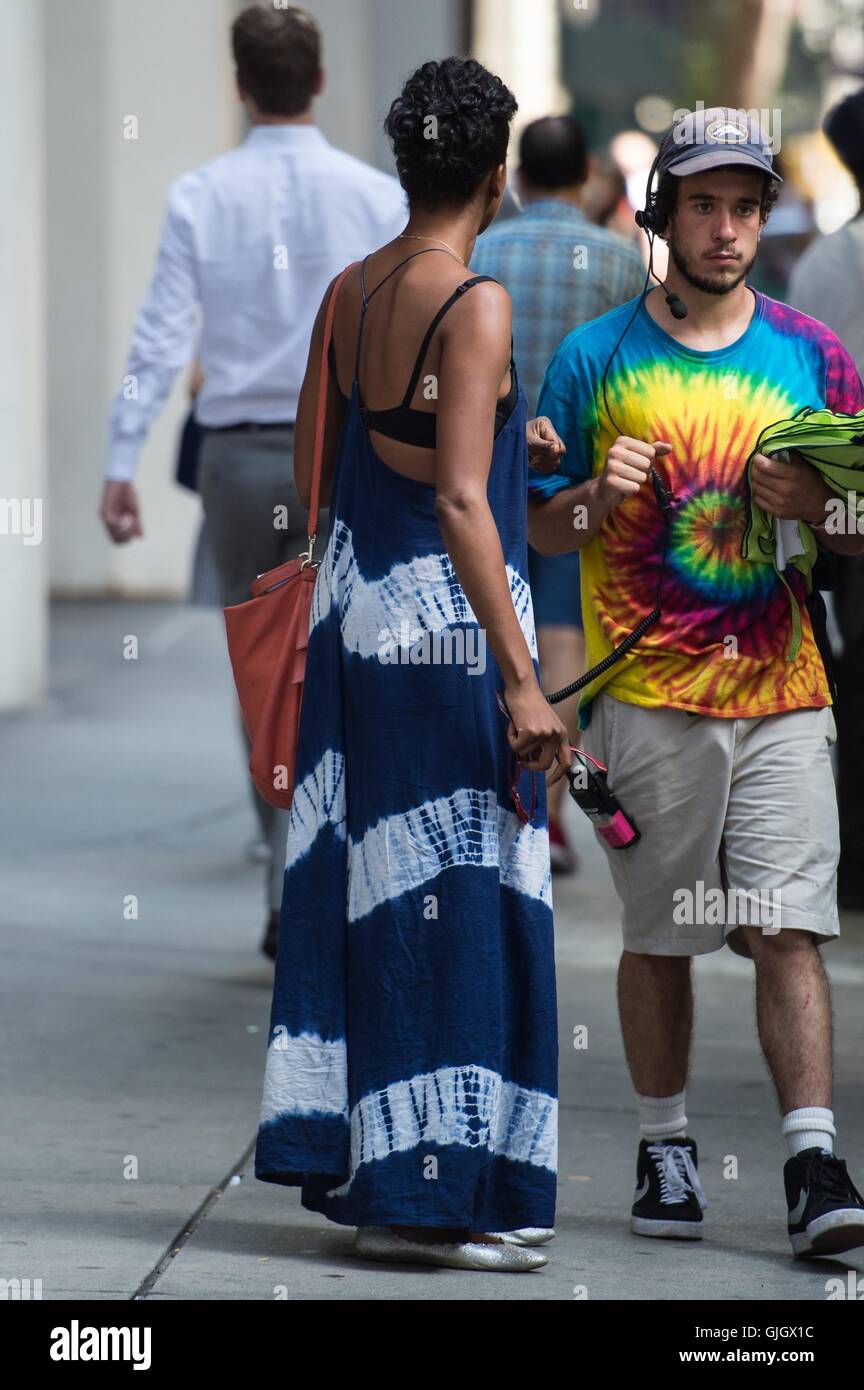 New York, NY, USA. 16th Aug, 2016. Condola Rashad on location for ...