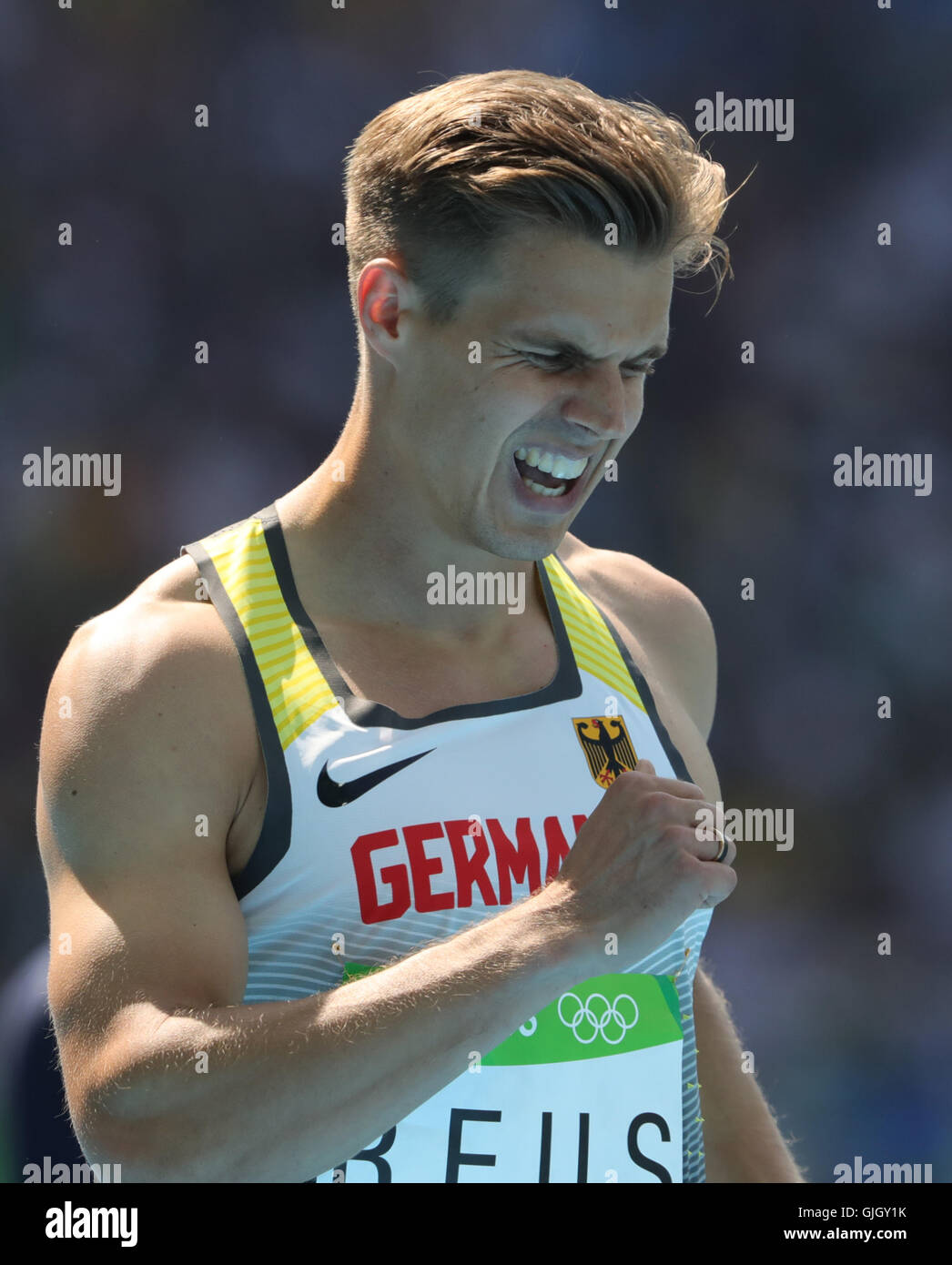 Rio de Janeiro, Brazil. 16th Aug, 2016. Julian Reus of Germany competes ...