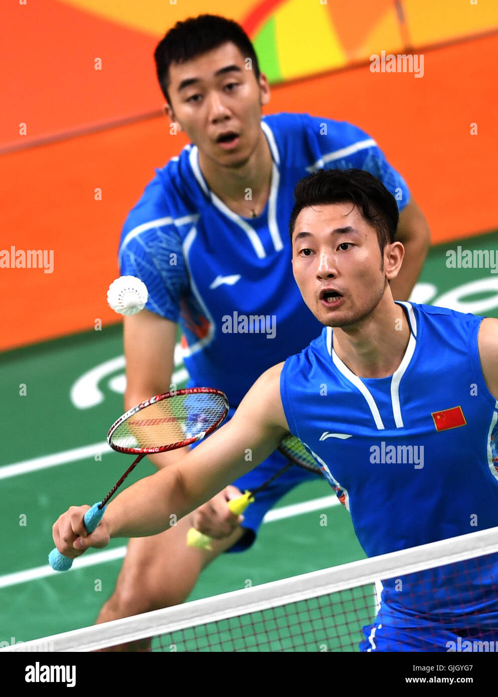 Rio De Janeiro, Brazil. 16th Aug, 2016. China's Hong Wei (L) and Chai ...