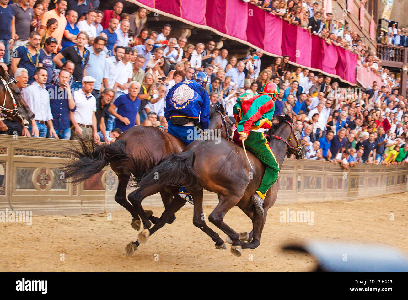 Siena, Italy. 16th August, 2016. The Palio di Siena is a horse race ...