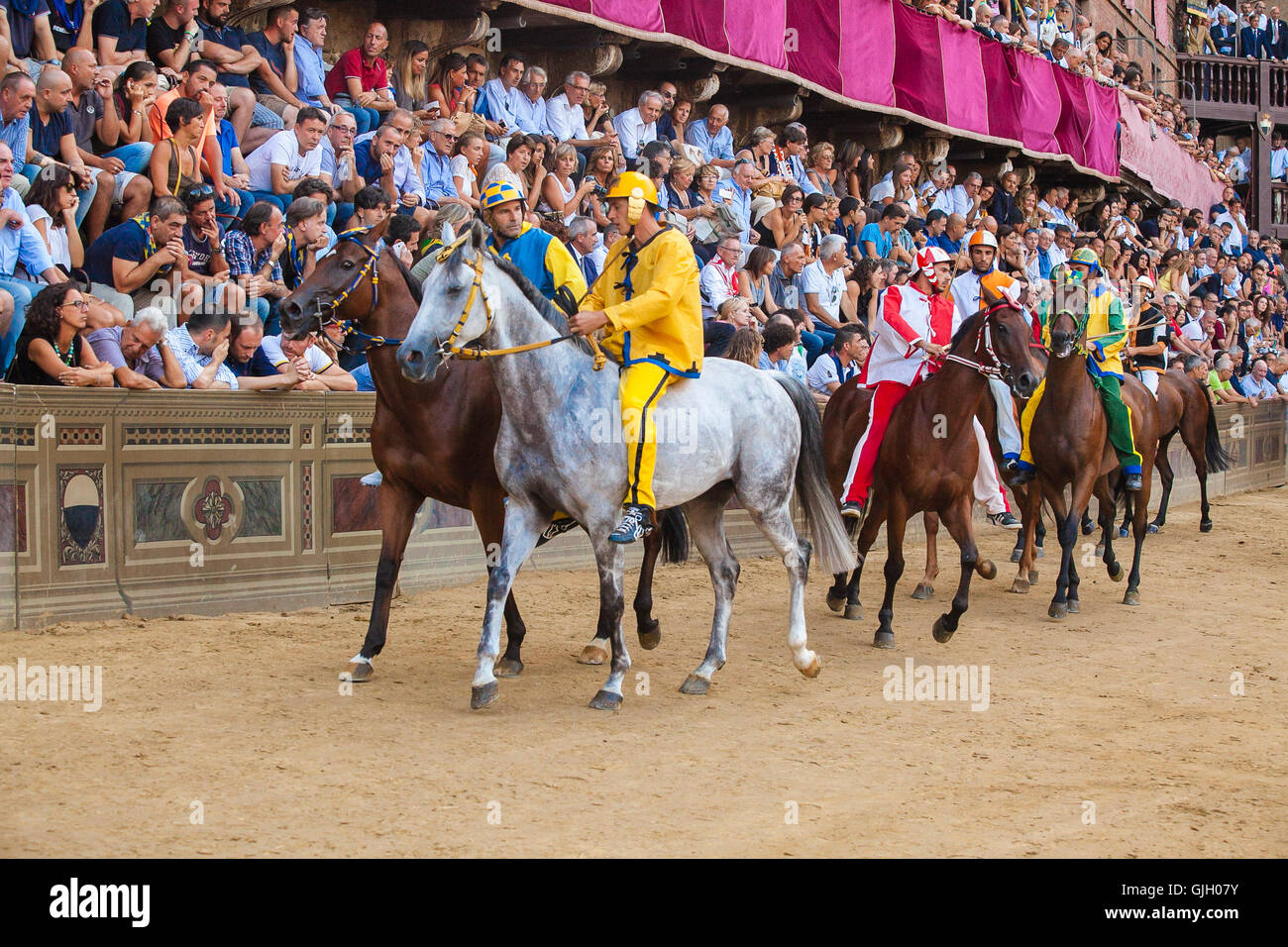 Siena, Italy. 16th August, 2016. The Palio di Siena is a horse race ...