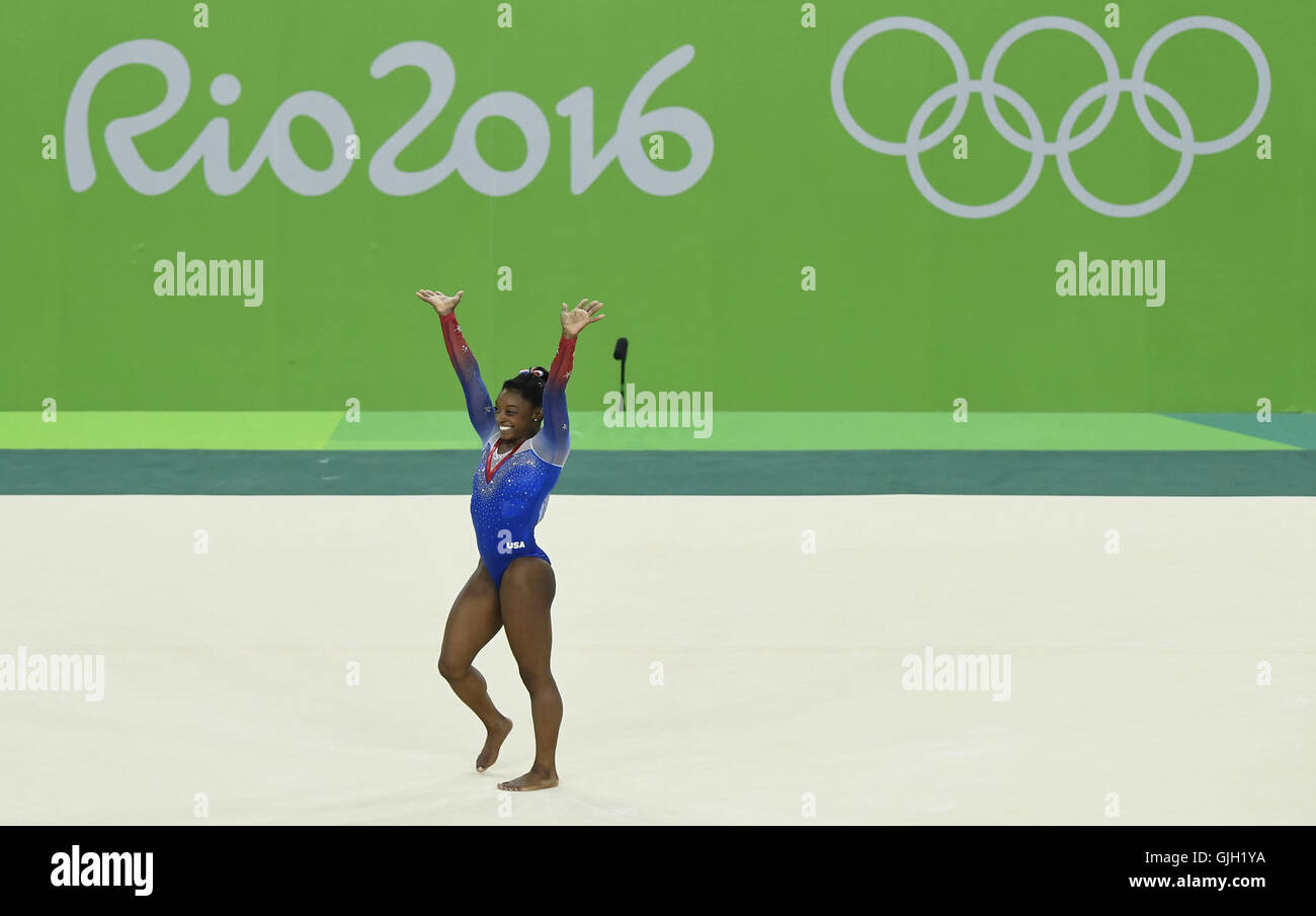 Rio De Janeiro, Brazil. 16th Aug, 2016. Simone Biles of the United ...