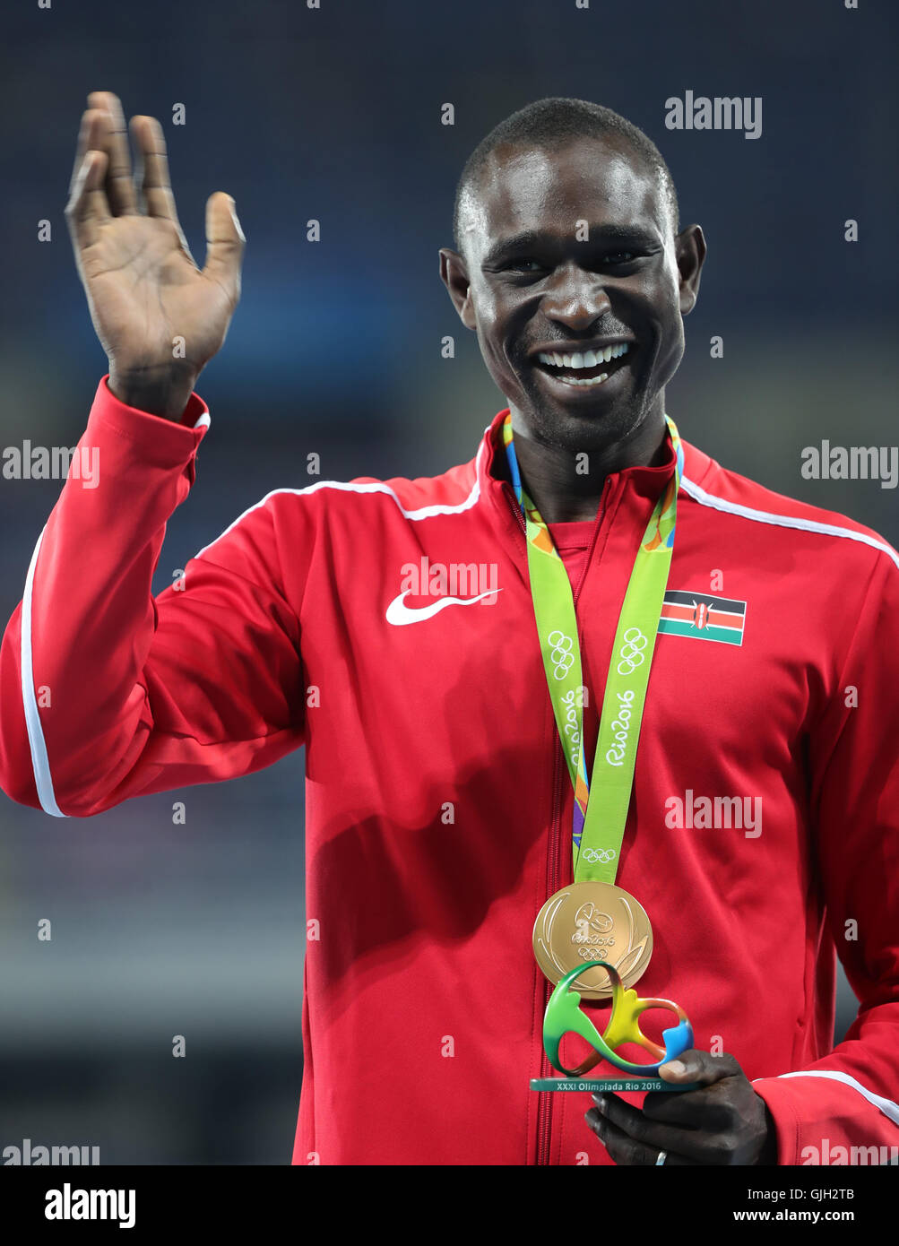 Rio de Janeiro, Brazil. 16th Aug, 2016. Gold medalist David Lekuta ...