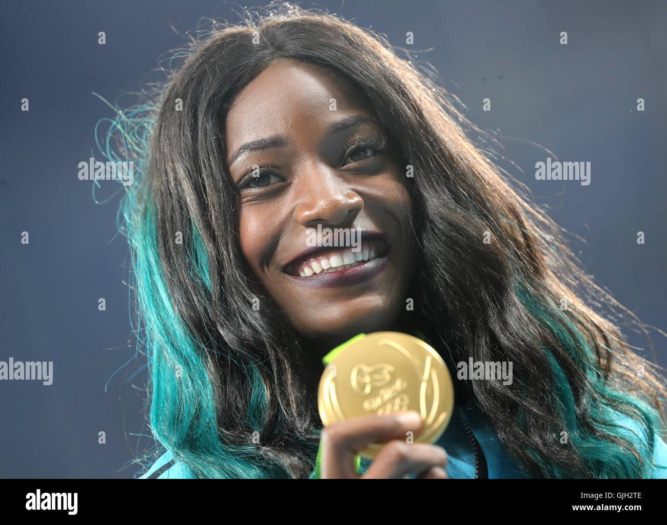 Rio de Janeiro, Brazil. 16th Aug, 2016. Gold medalist Shaunae Miller of ...