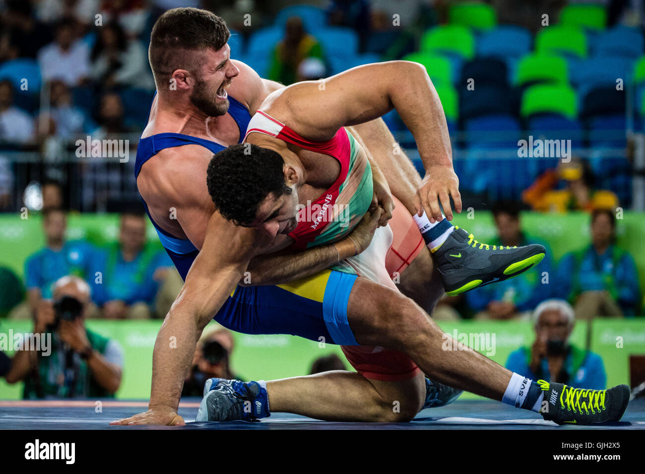 Rio De Janeiro, Brazil. 16th Aug, 2016. Iran's Gholamreza Rezaei Ghasem ...