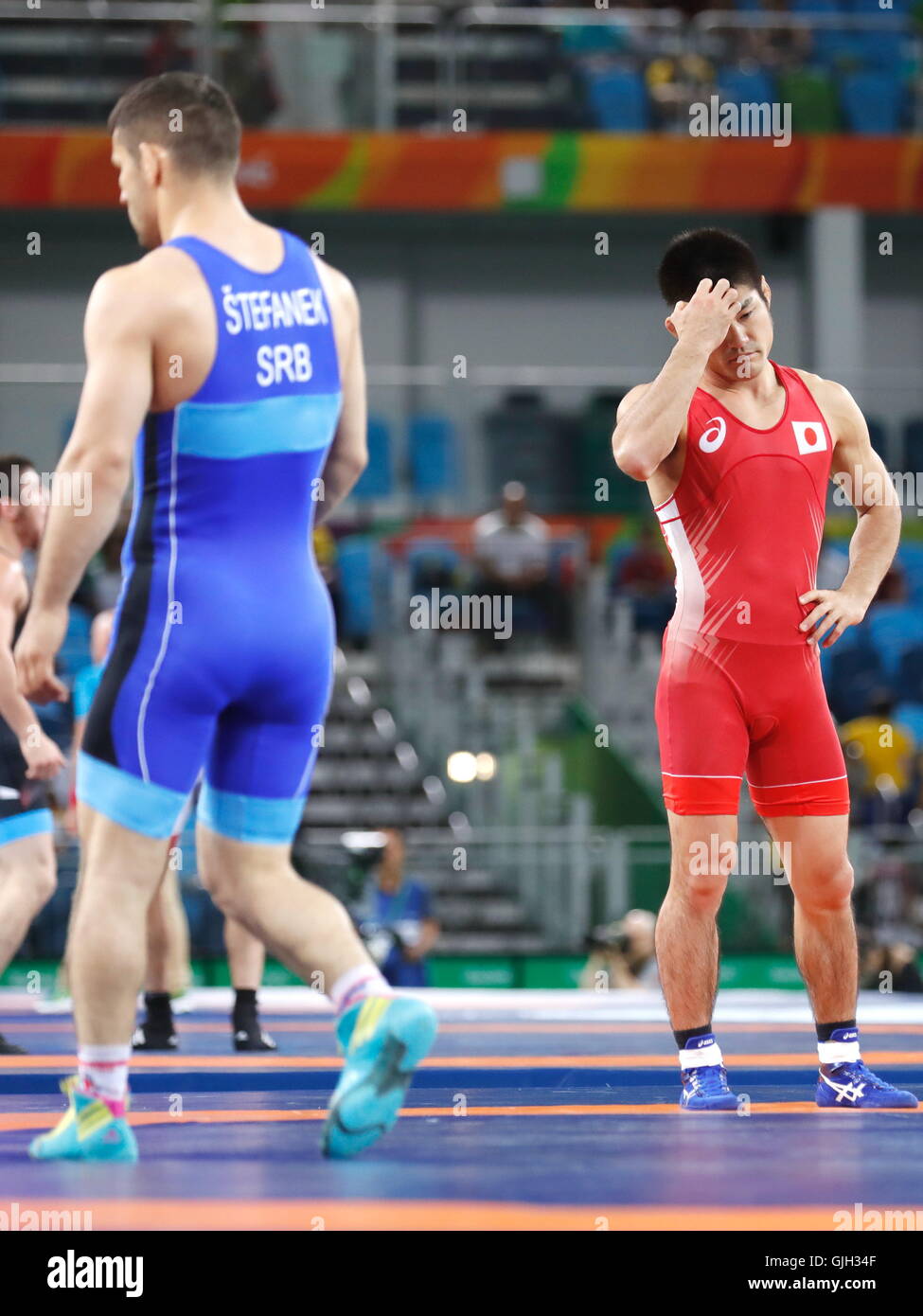 Rio de Janeiro, Brazil. 16th Aug, 2016. Tomohiro Inoue (JPN) Wrestling ...