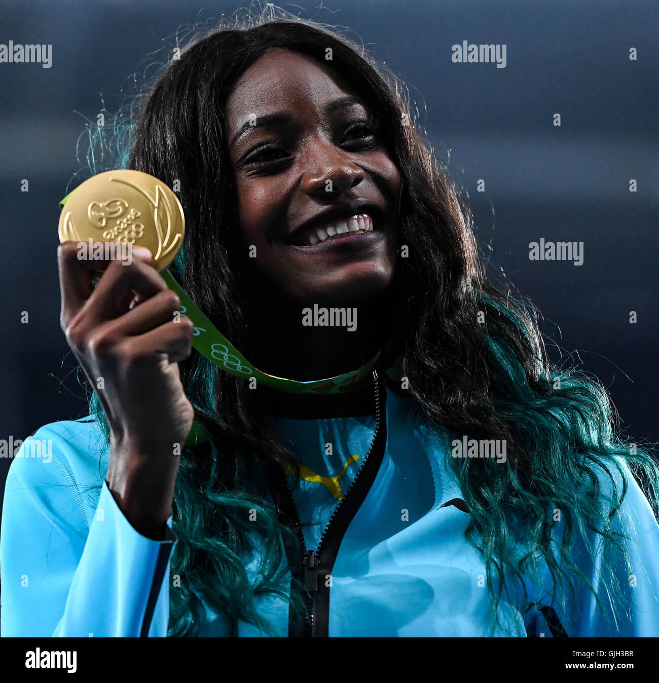 Rio De Janeiro, Brazil. 16th Aug, 2016. Gold medalist Bahamas's Shaunae ...