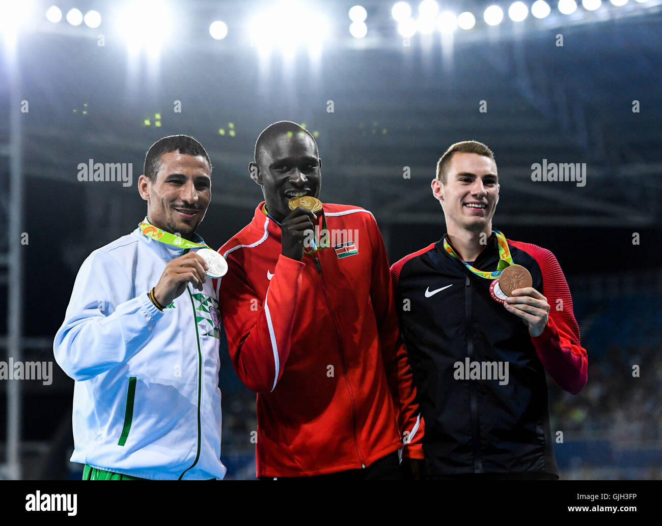Rio De Janeiro, Brazil. 16th Aug, 2016. Gold medalist Kenya's David ...