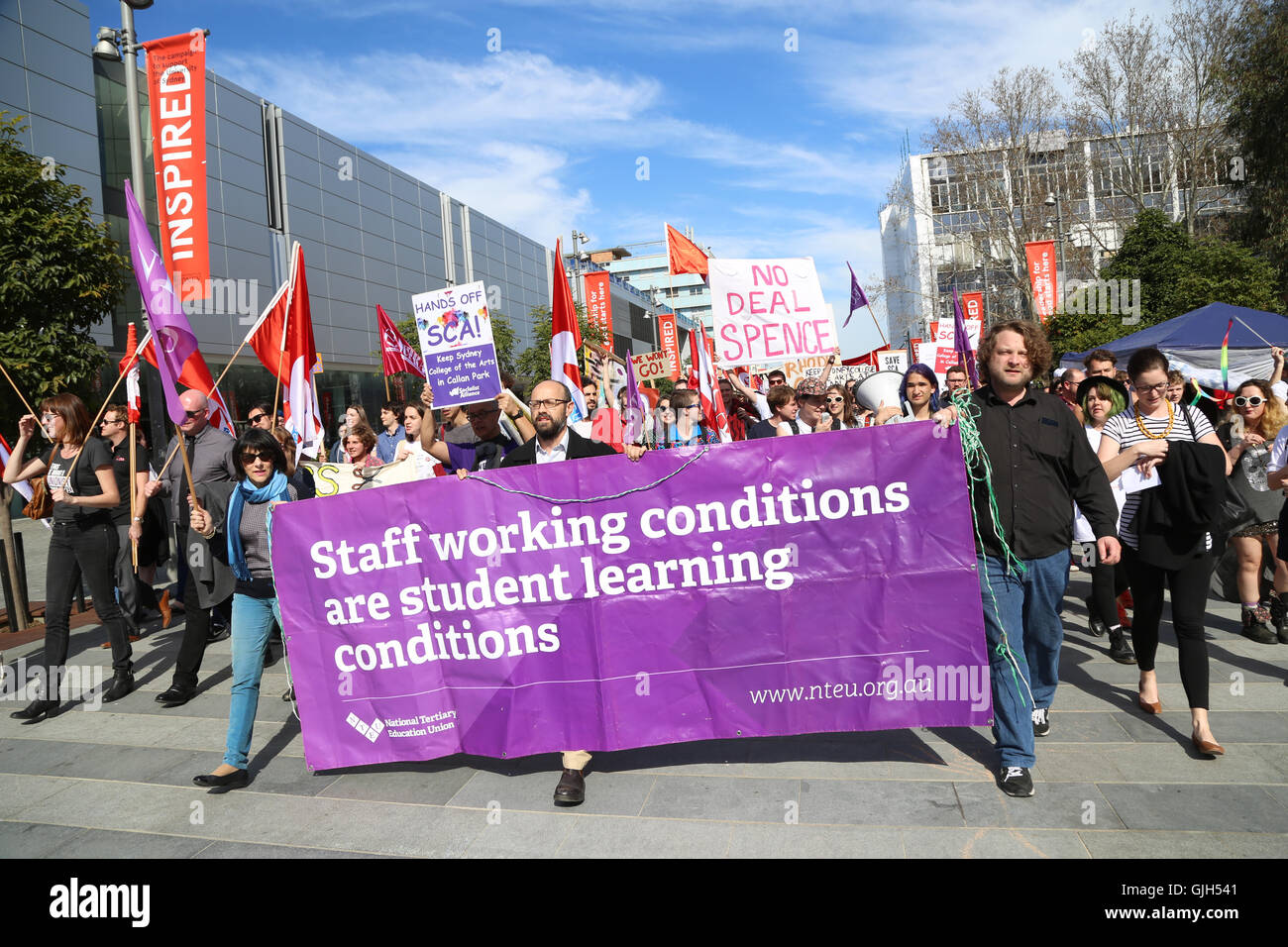Sydney, Australia. 17 August 2016. A rally organised by the NTEU was ...