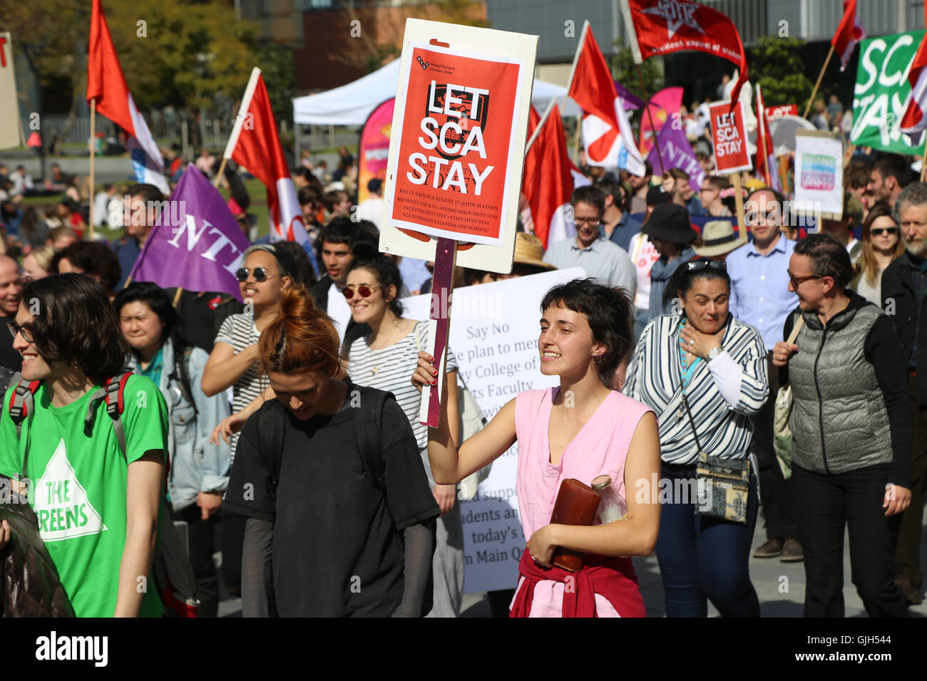 Sydney, Australia. 17 August 2016. A rally organised by the NTEU was ...