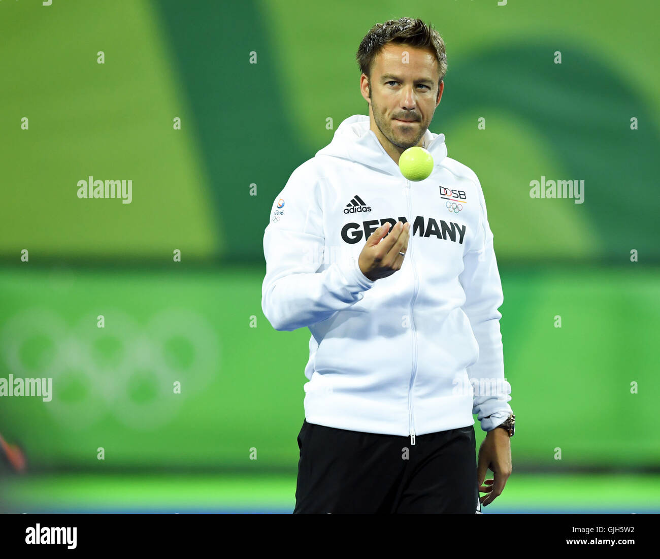 Coach Valentin Altenburg of Germany is seen during Men's Field Hockey ...