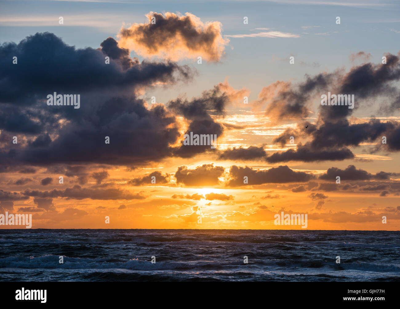 Fjellerup, Denmark. 02nd Aug, 2016. A glorious sunset on the west coast ...