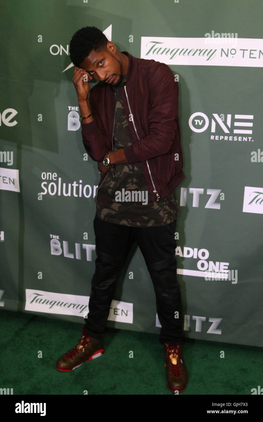 New York, USA. 16th August, 2016. Stix attends the Radio One: The Blitz ...