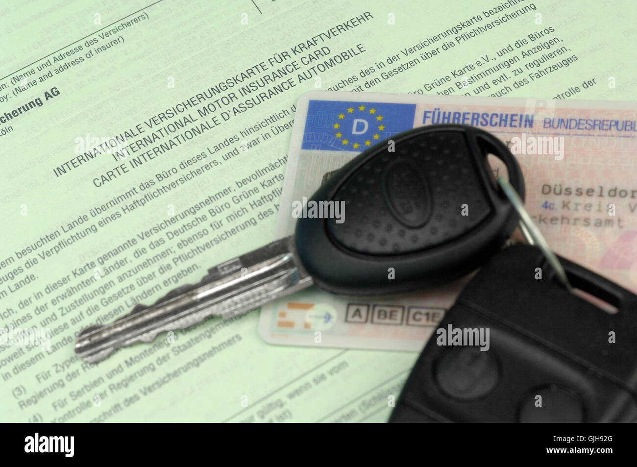 green card insurance Stock Photo - Alamy